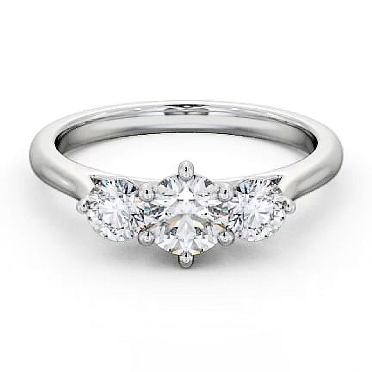 Ethan Jewel 14K White Gold Plated - 1.8 Ct Round Cut Moissanite Jewelry ...