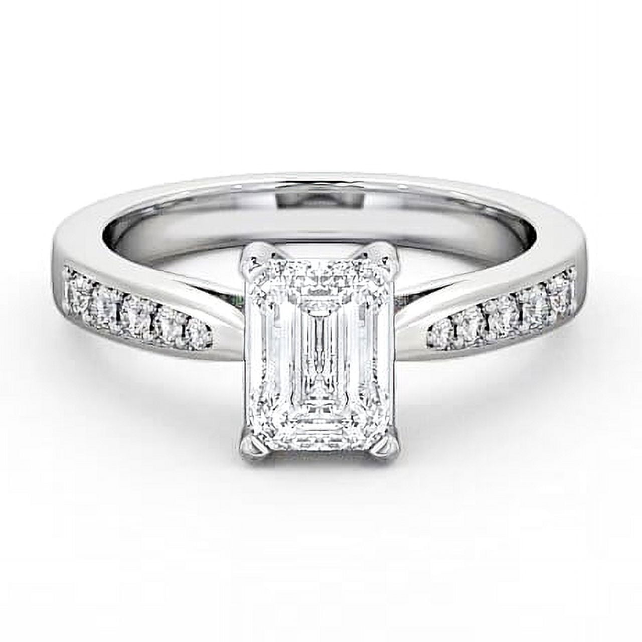 Ethan Jewel 14K White Gold Plated Moissanite Ring - Excellent 2 Ct ...