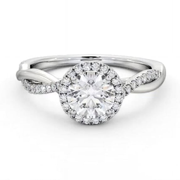Ethan Jewel 14K White Gold Plated Solitaire Ring - 2 Ct Round Cut White ...