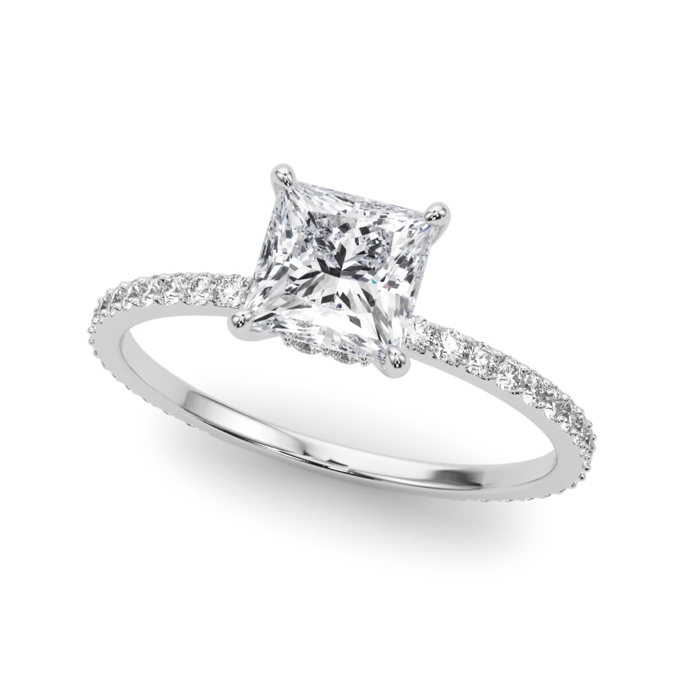 Ethan Jewel 2.2 Ct Emerald Cut Diamond Halo Engagement Ring - Lab ...