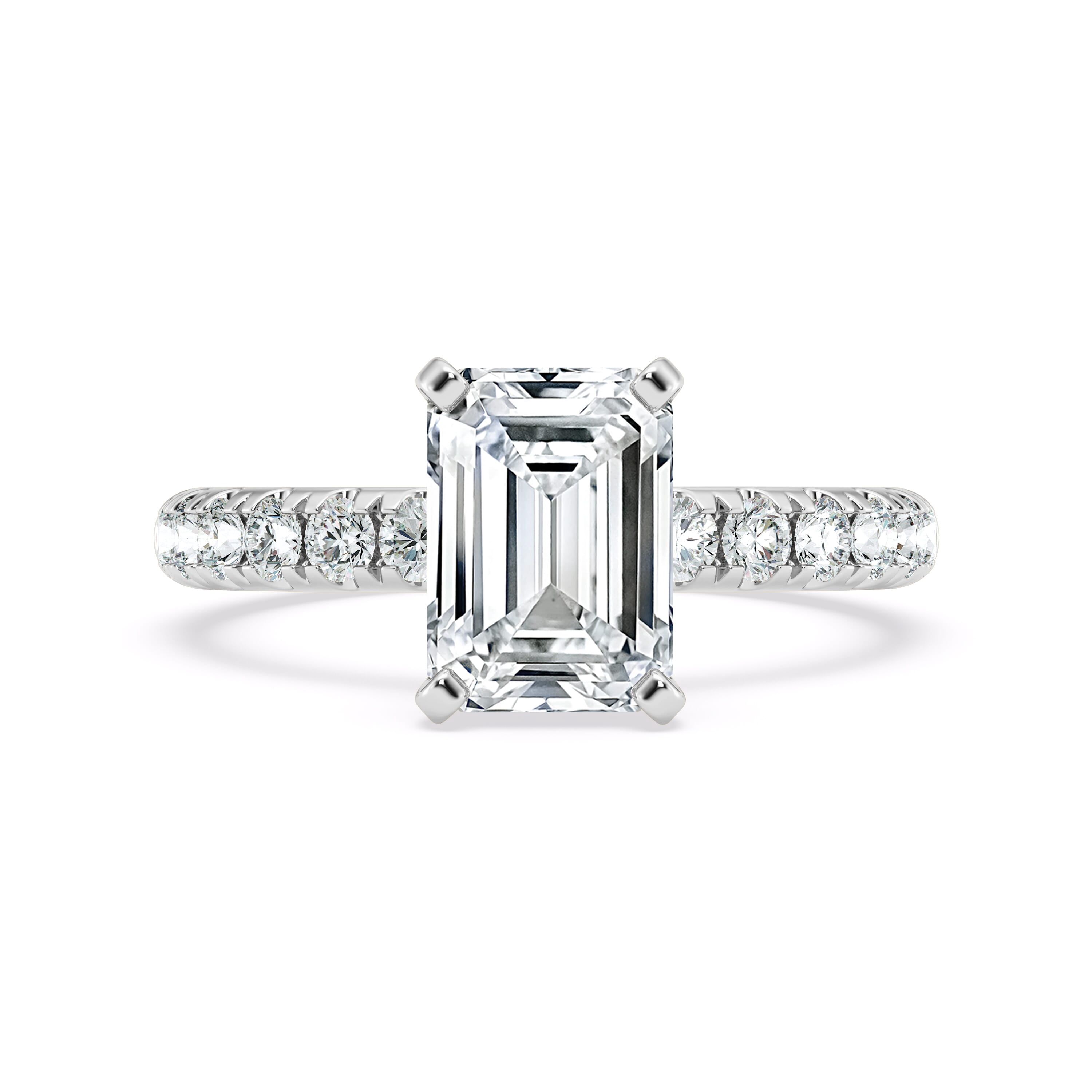 Ethan Jewel Emerald Cut 2.2 Ct Diamond Engagement Ring - Women’s Hidden ...