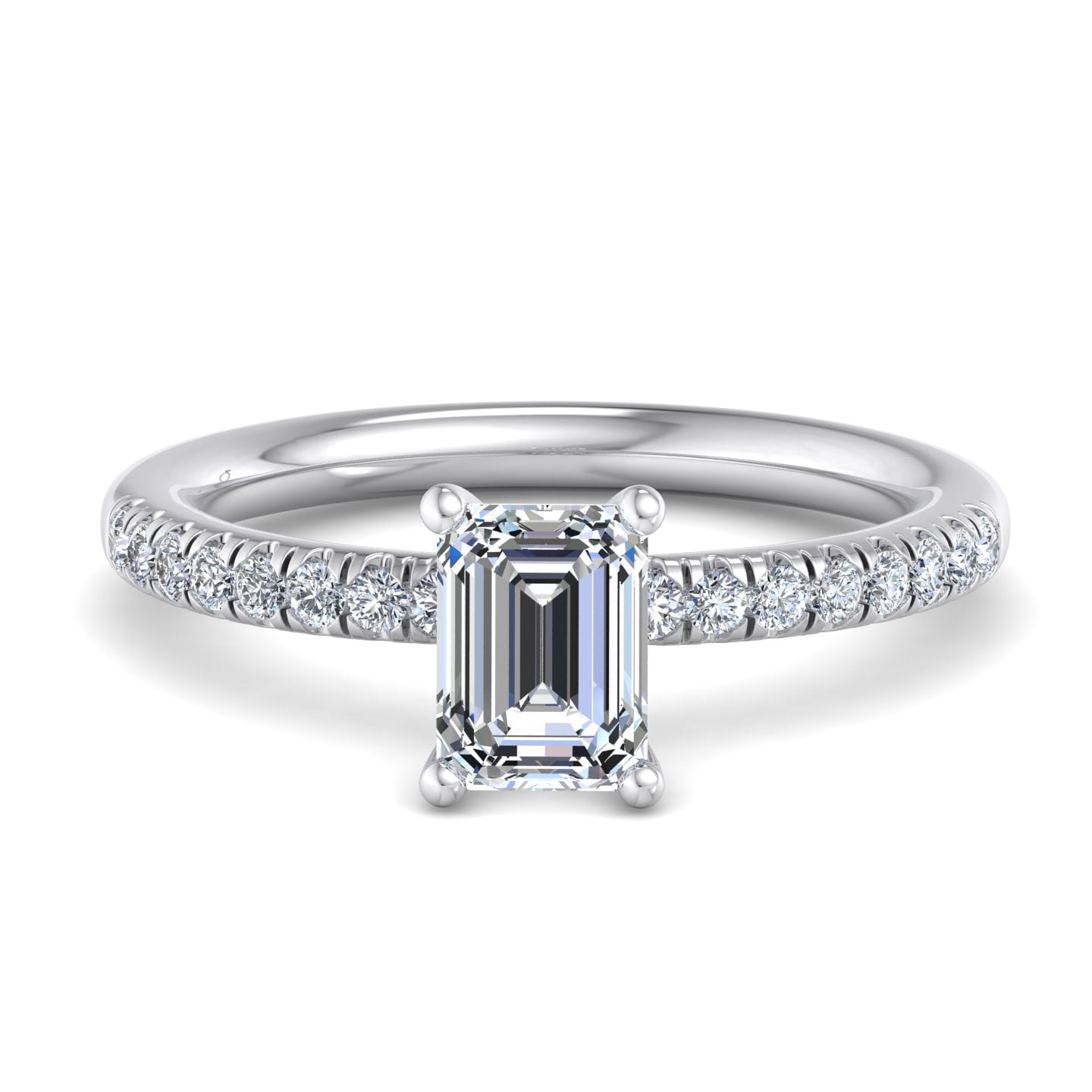 Ethan Jewel Emerald Cut Hidden Halo Engagement Band – 1.7 Ct Lab ...