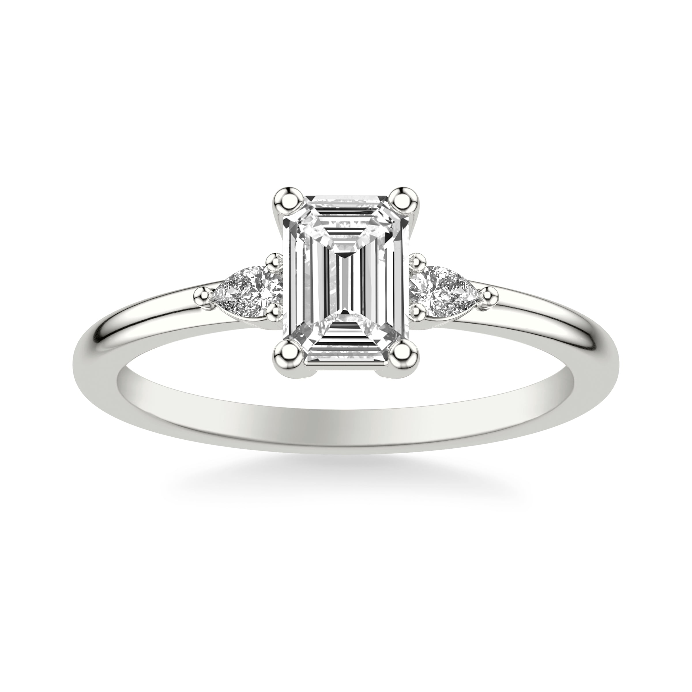 Ethan Jewel Emerald-Shaped Lab-Created Diamond Engagement Ring - 2 Ct ...