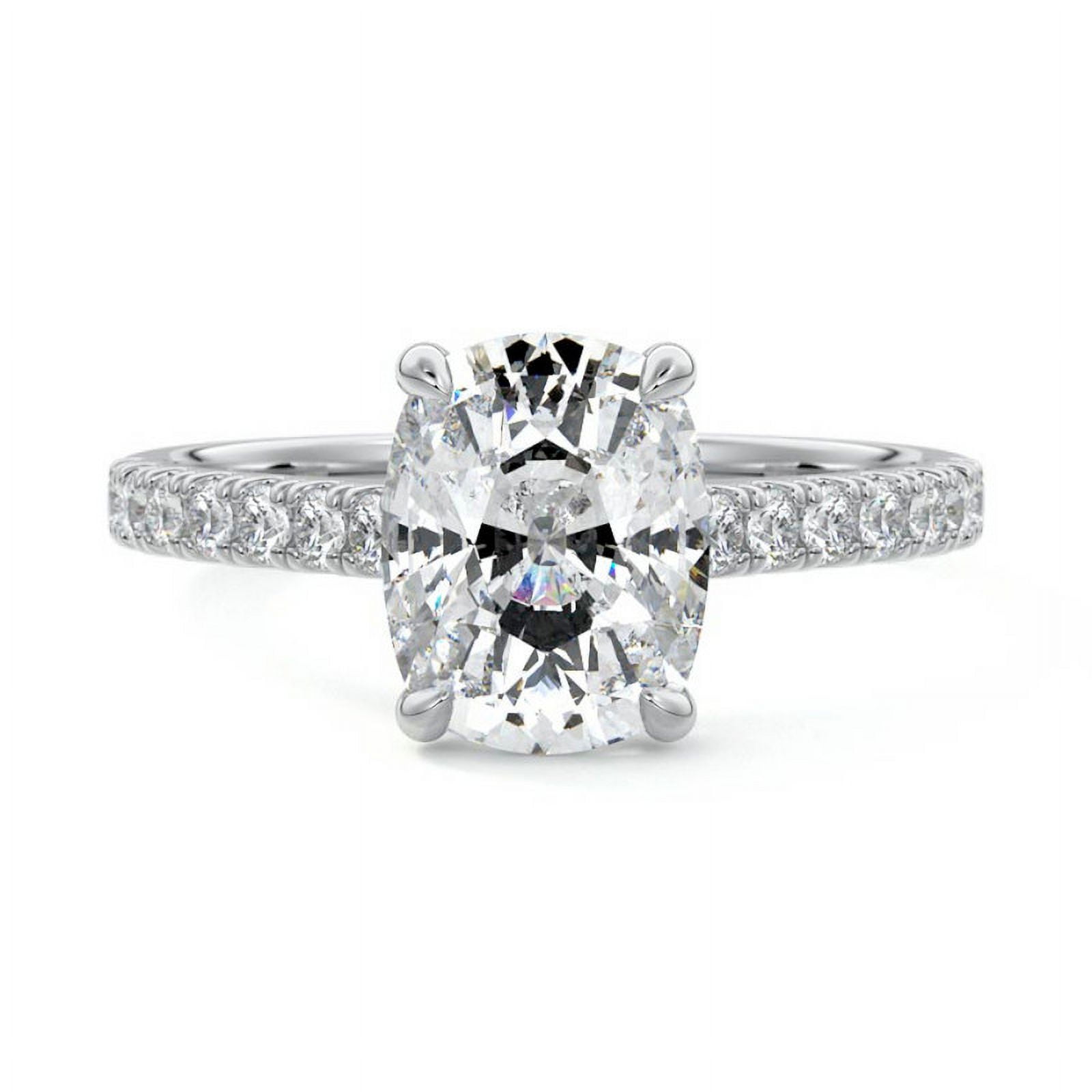 Ethan Jewel Engagement Wedding Diamond Rings - Cushion Cut Excellent 1. ...