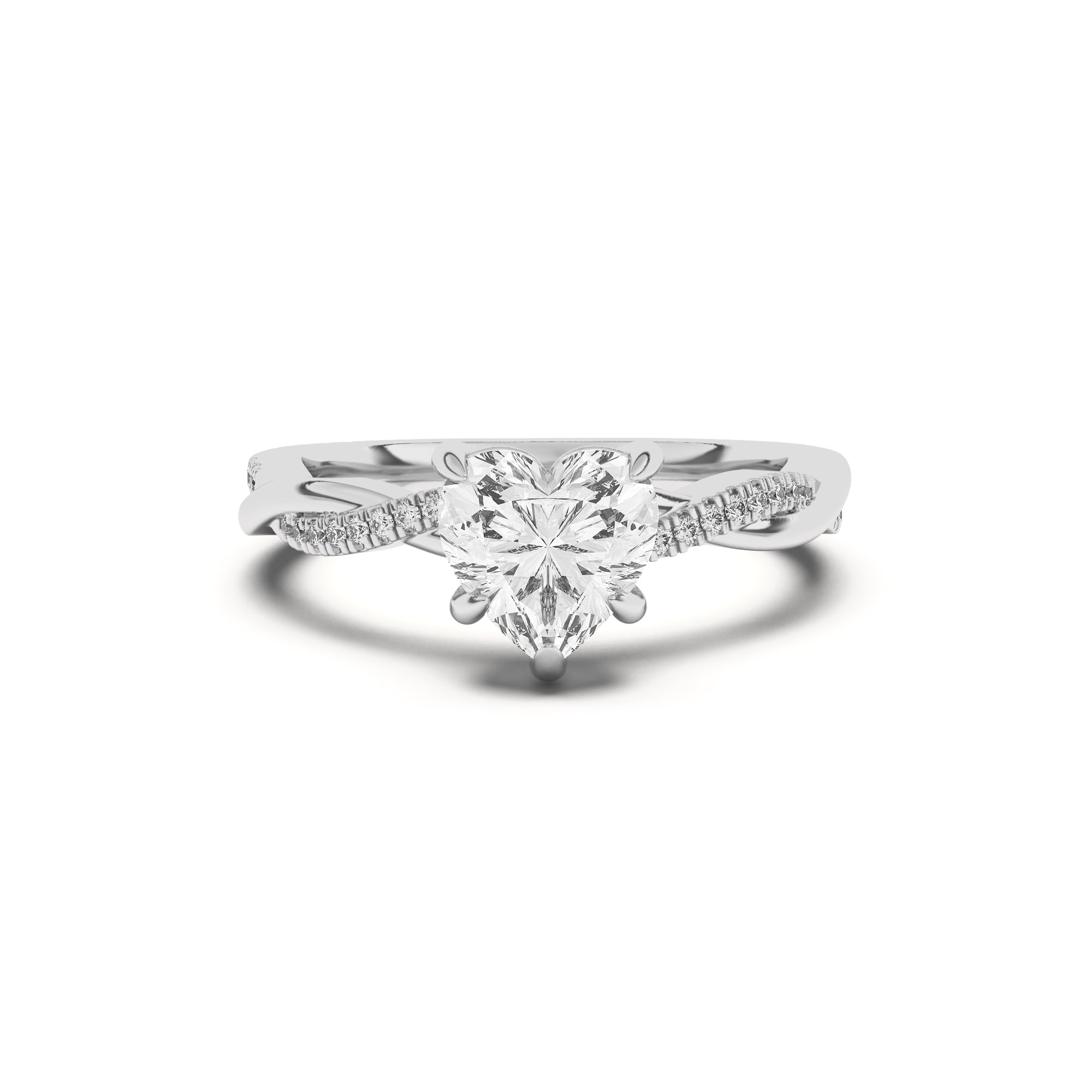 Ethan Jewel Heart Cut Engagement Ring - 2.3 Ct Lab-Created Simulated ...
