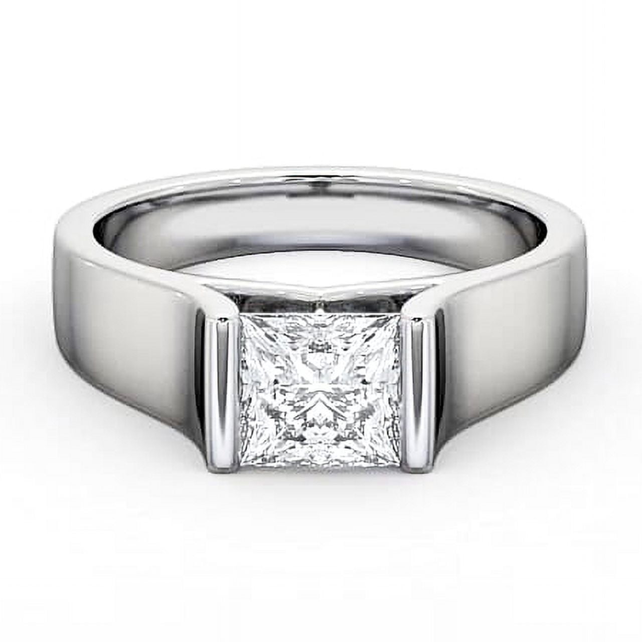 Ethan Jewel Princess Cut Excellent 1.7 Ct Moissanite Ring For Women's ...