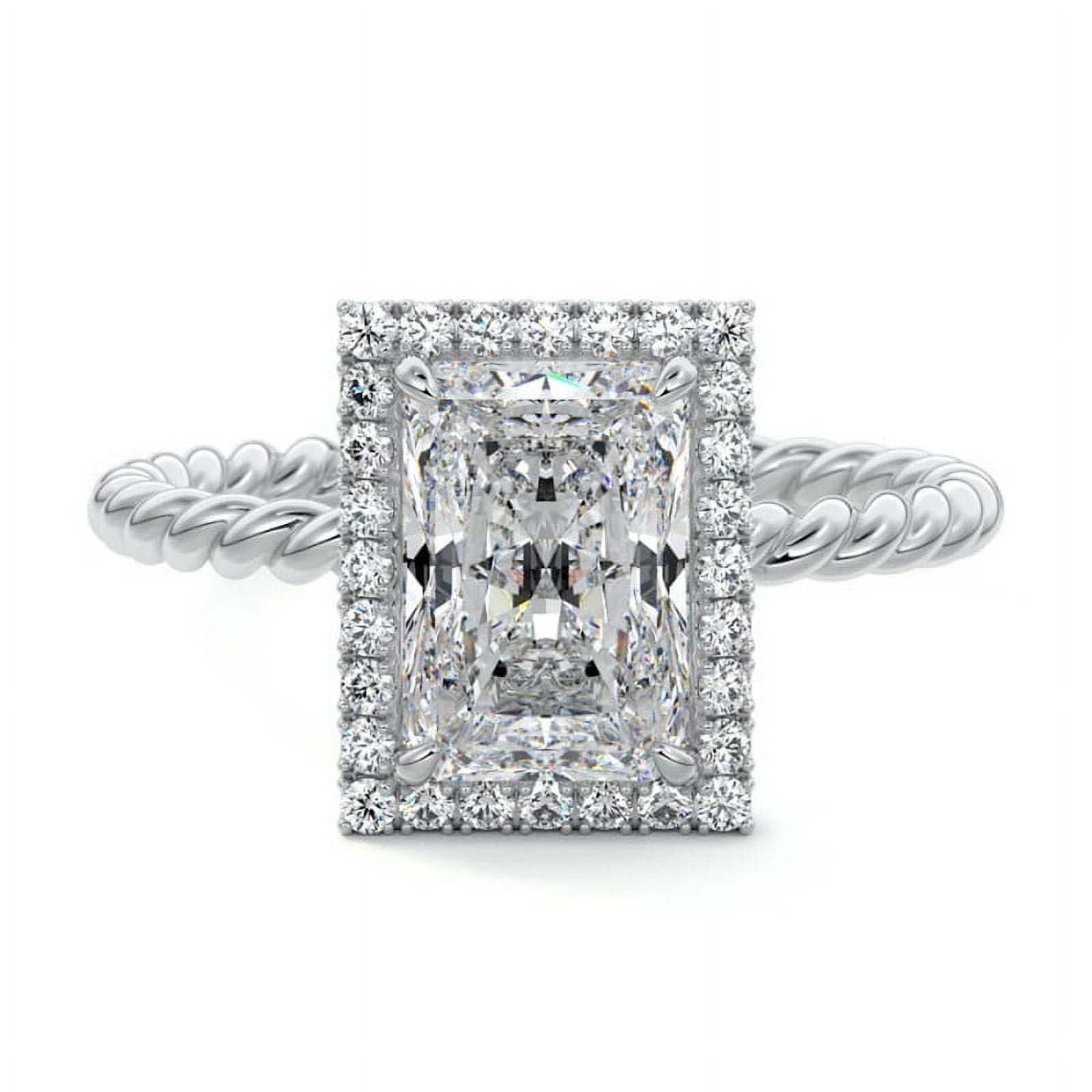 Ethan Jewel Radiant Cut 1.6 Ct Simulated Lab Diamond Engagement Ring ...