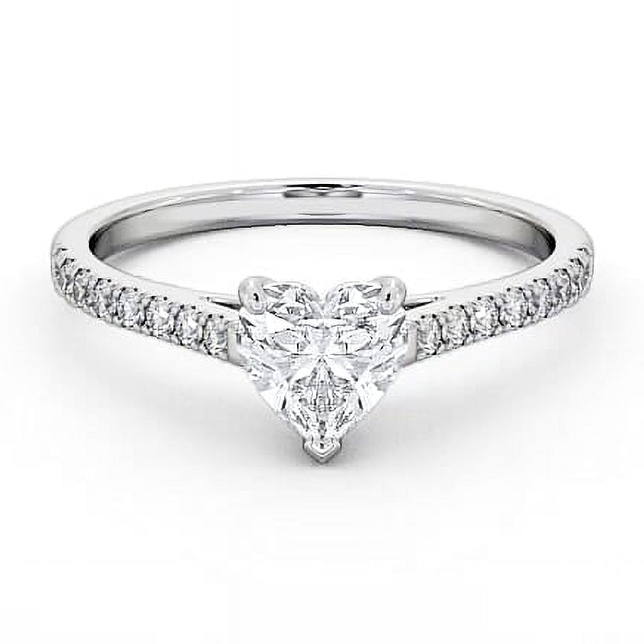 Ethan Jewel Wedding 14K White Gold Plated Ring - 1.8 Ct Heart Cut ...