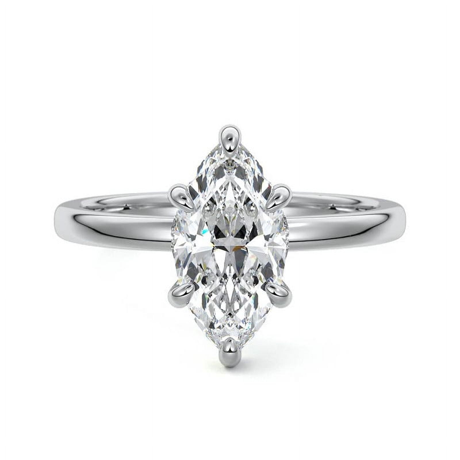 Ethan Jewelry 1.6 Ct Marquise Cut Moissanite Engagement Ring - 14K ...