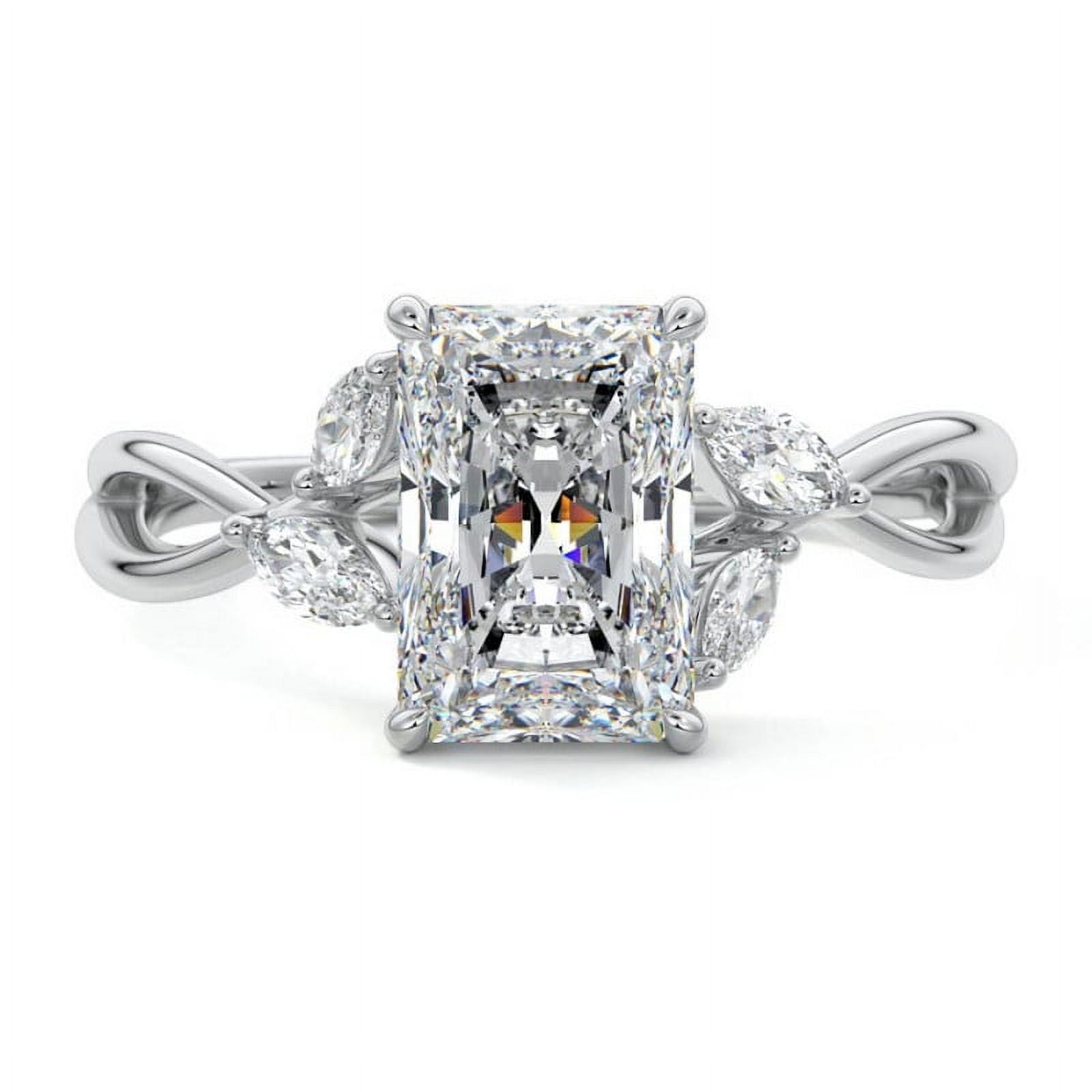 Ethan Jewelry 1.6 Ct Radiant Cut Moissanite Anniversary Ring - Stamped ...