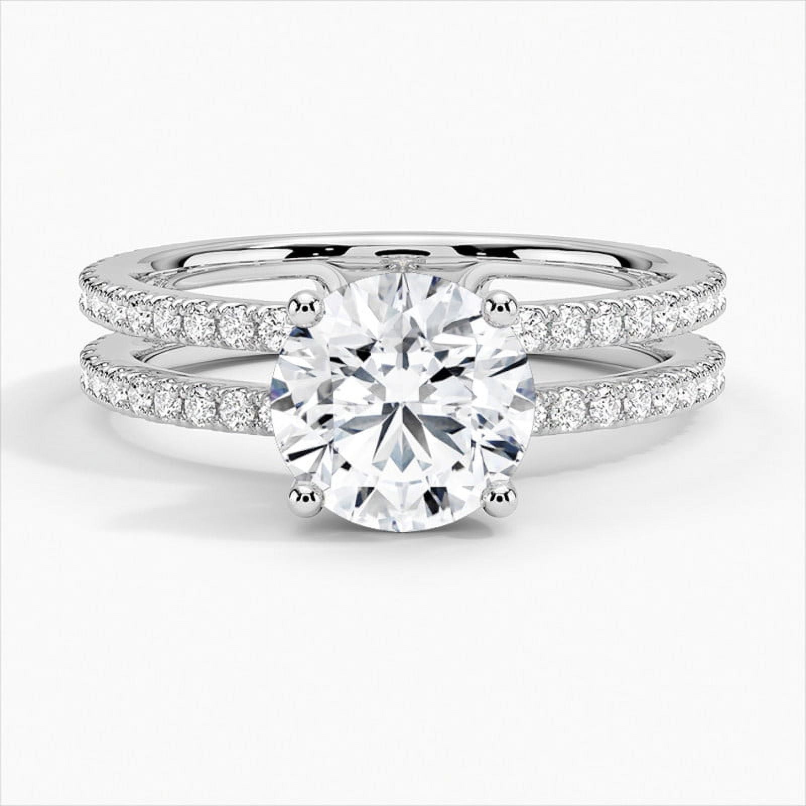 Ethan Jewelry 1.6 Ct Round Cut Moissanite Wedding Ring - 14K White Gold ...