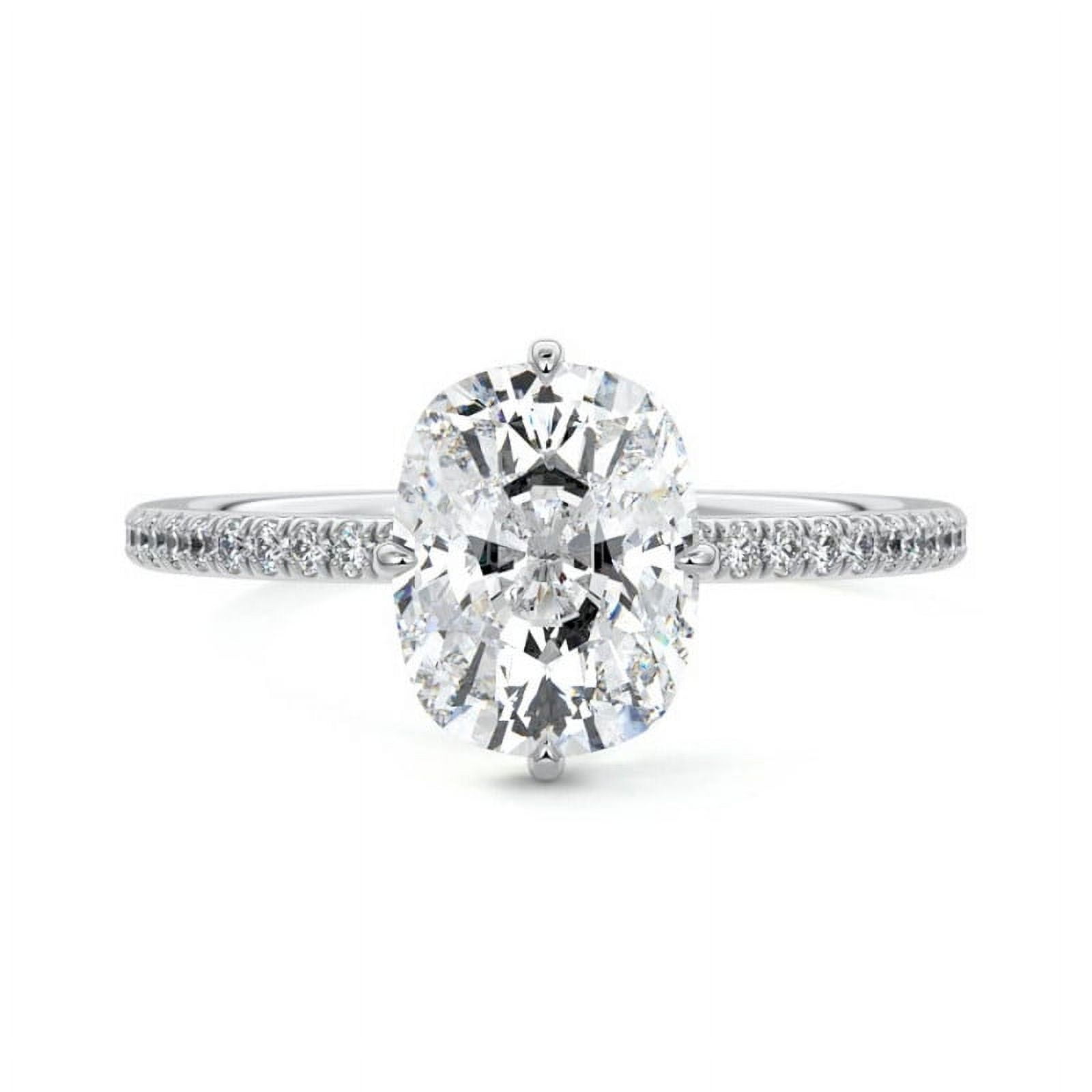 Ethan Jewelry 1.66 Ct Cushion Cut Moissanite Anniversary Ring - Stamped ...
