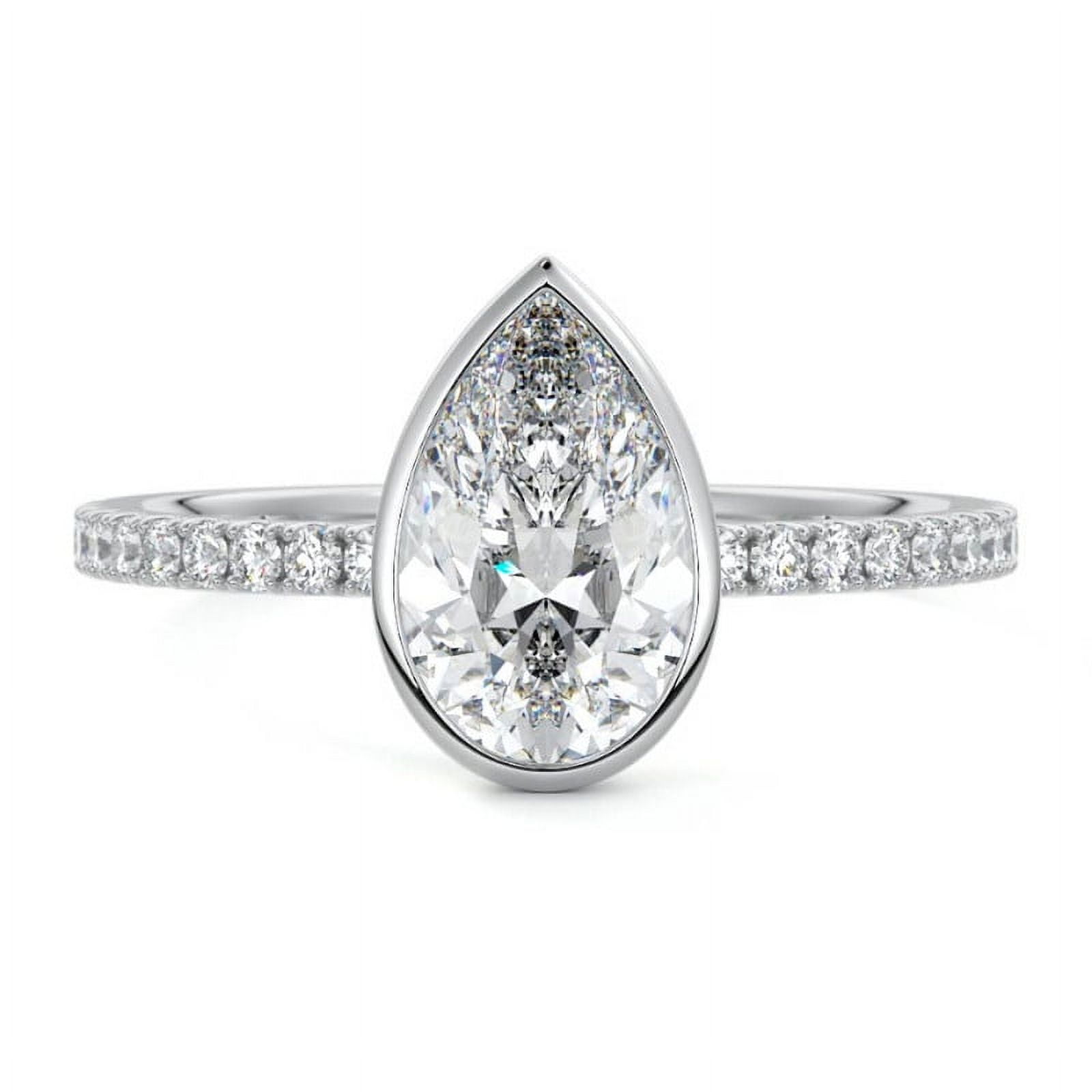 Ethan Jewelry 1.8 Ct Pear Cut Moissanite Wedding Ring - Stamped 14K ...