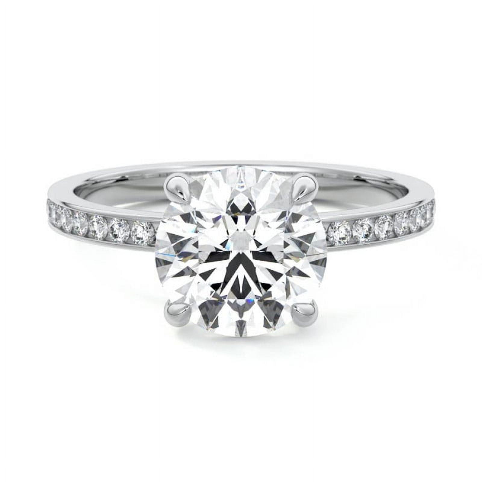 Ethan Jewelry 14K White Gold Plated Ring - Princess Cut 2.18 Ct White ...