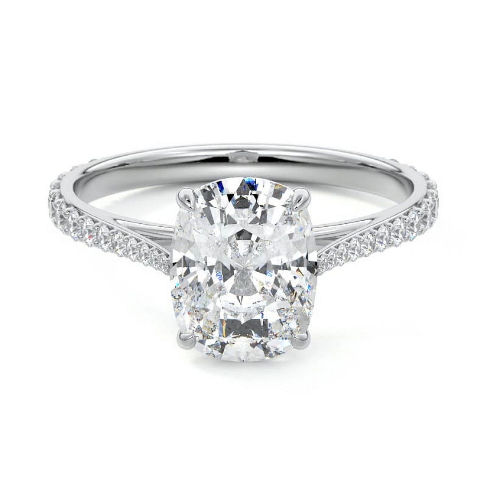 Ethan Jewelry 14K White Gold Plated White Gold Plated Diamond Ring ...
