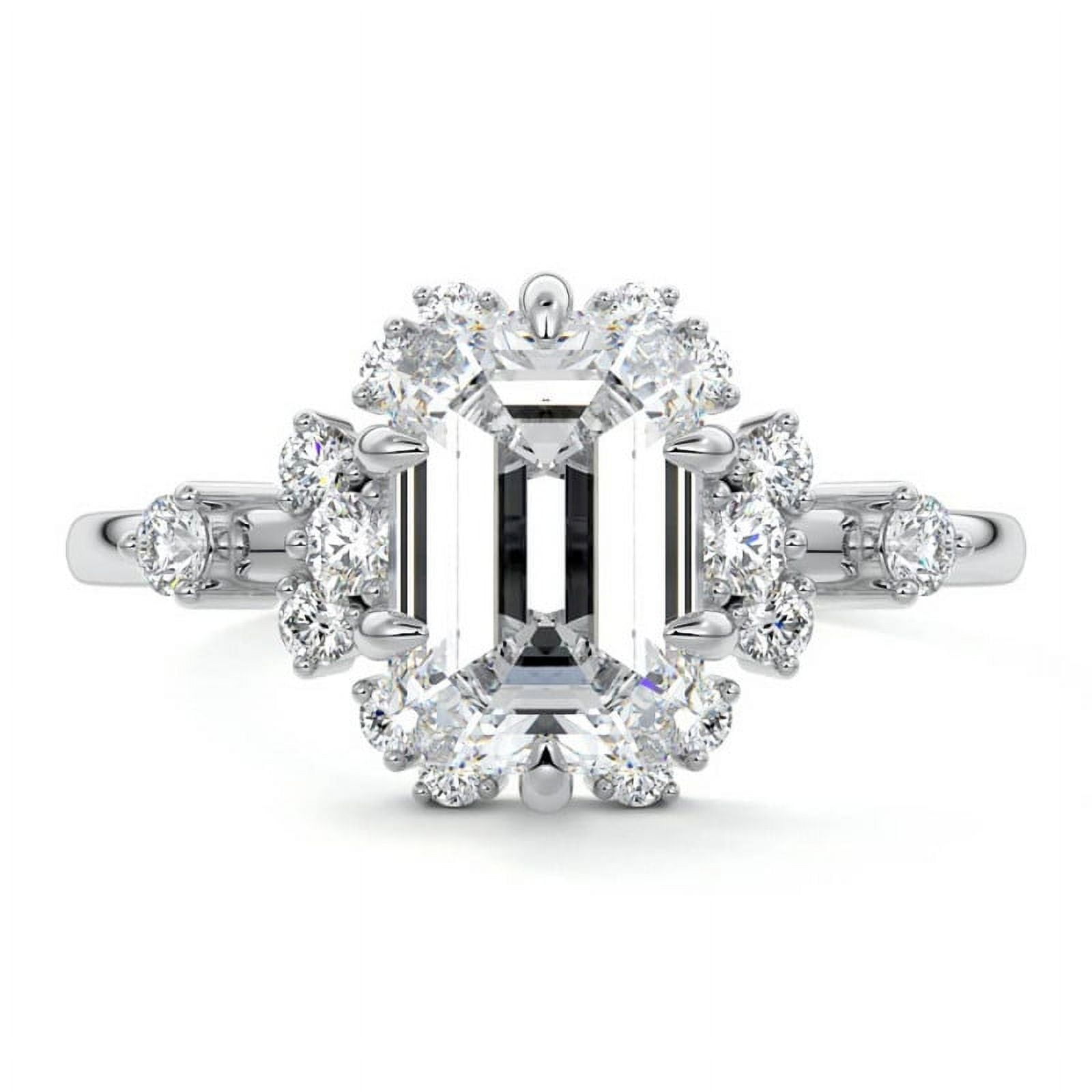 Ethan Jewelry 14K White Gold Plated Women's Ring - 1.8 Ct VVS1/D ...