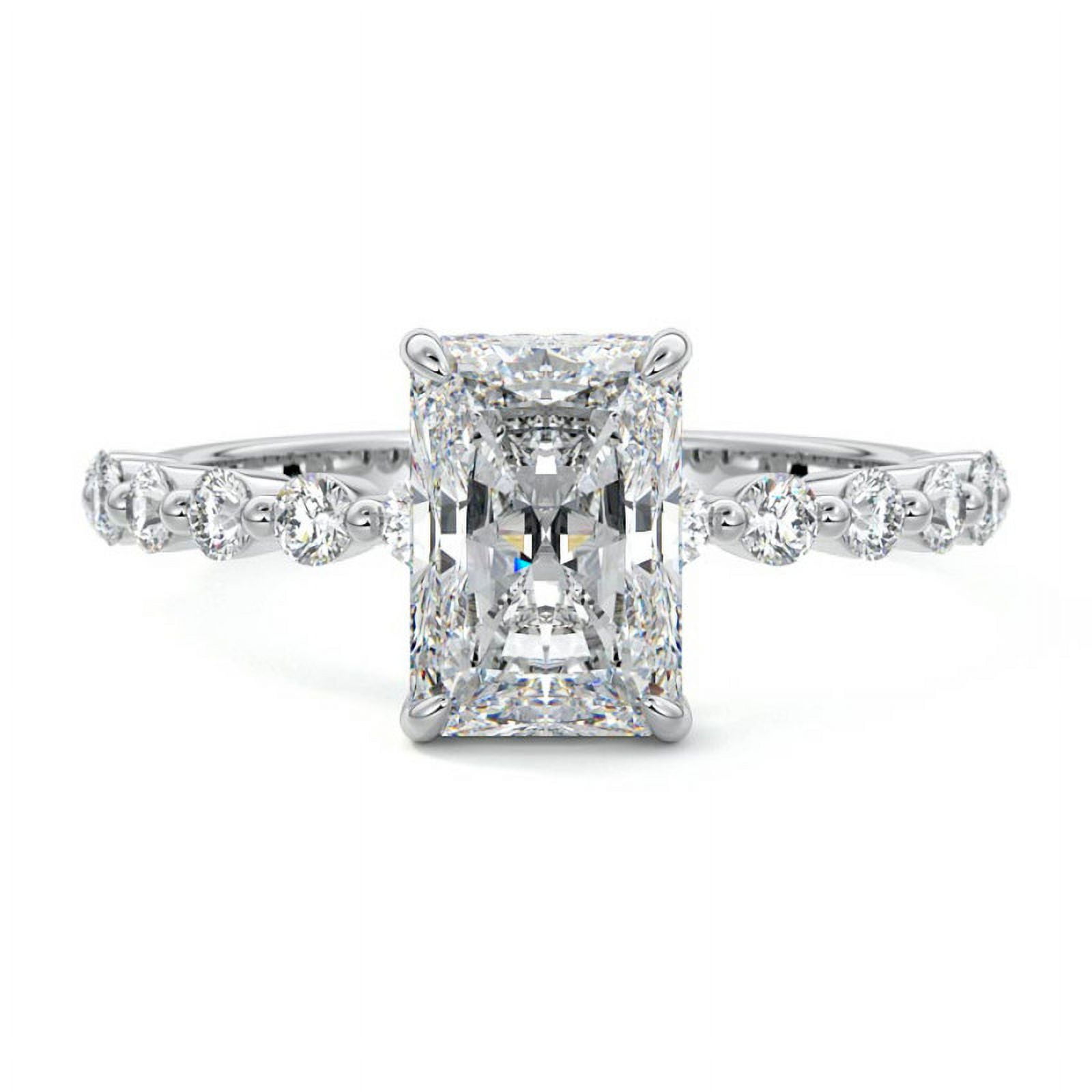 Ethan Jewelry Radiant Cut 1.7 Ct Lab Grown Moissanite Ring - Engagement ...