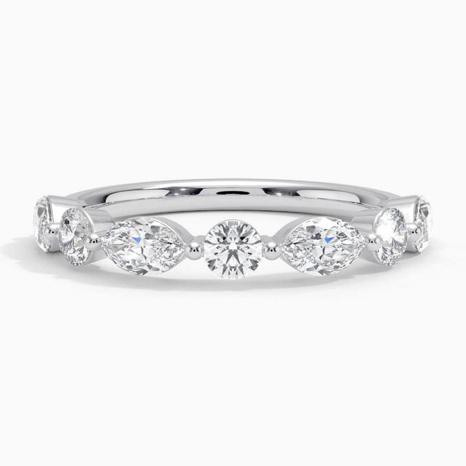 Ethan Jewelry Round Cut 1.2 Ct Moissanite Ring for Her - 14k White Gold ...