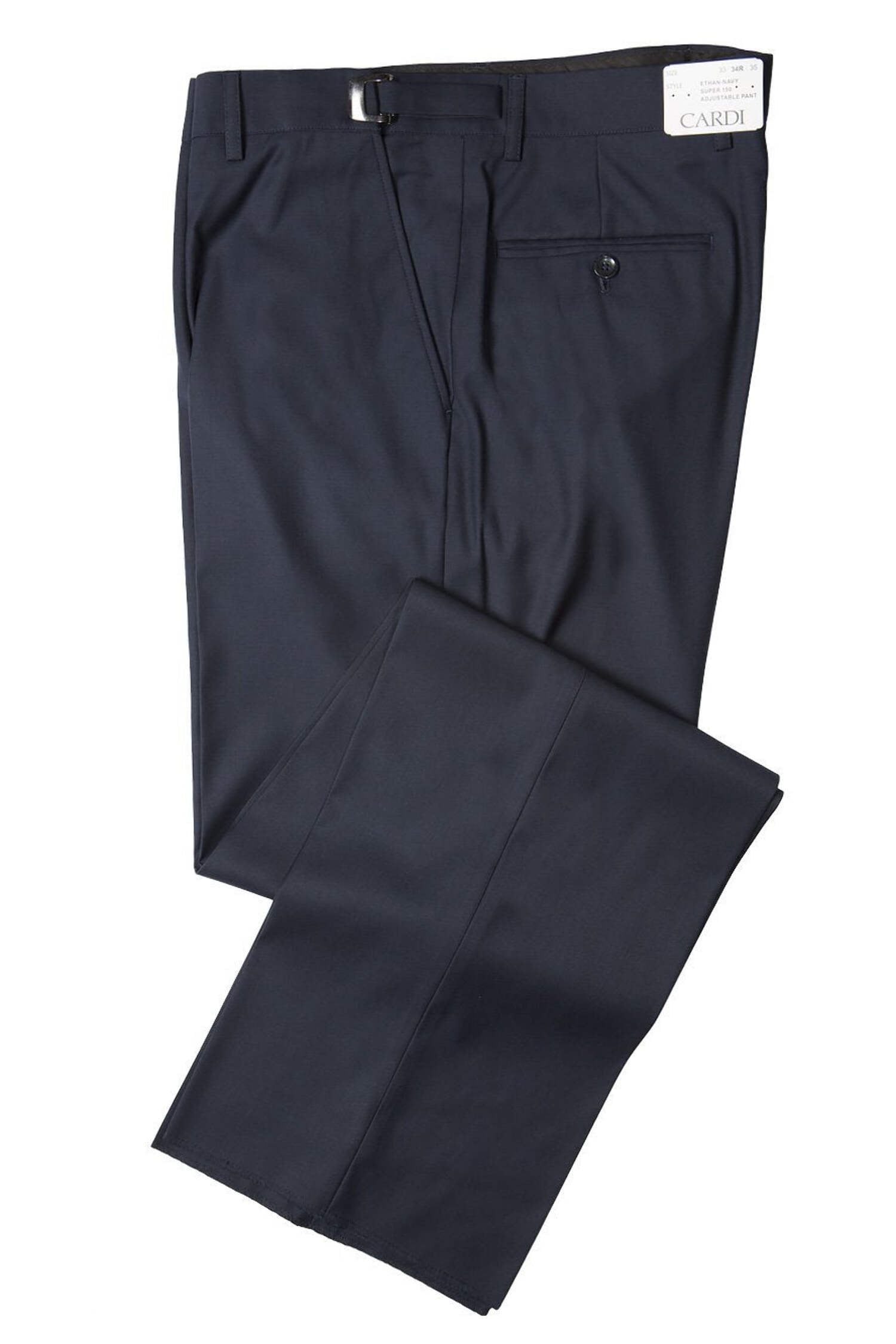 "Ethan" Navy Super 150's Luxury Viscose Blend Suit Pants - Walmart.com