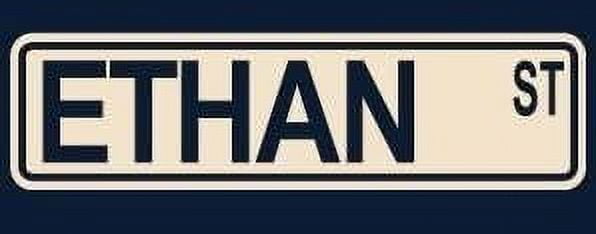 Ethan Street Sign - Vinyl Sticker Decal Wall Art Decor - Beige ...