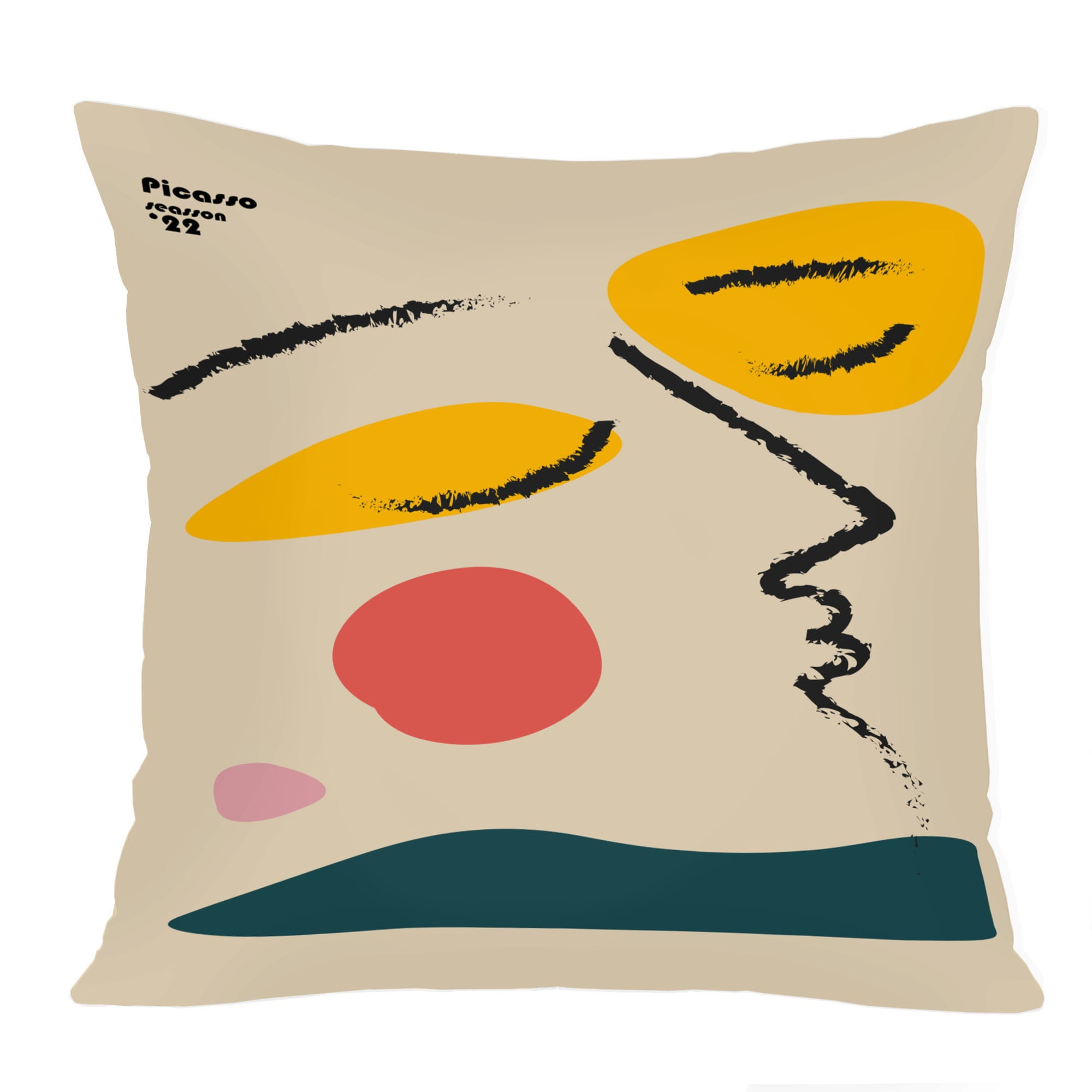 Ethan Taylor Abstract Throw Pillow Soft Cushion Cover 'Picasso Style ...