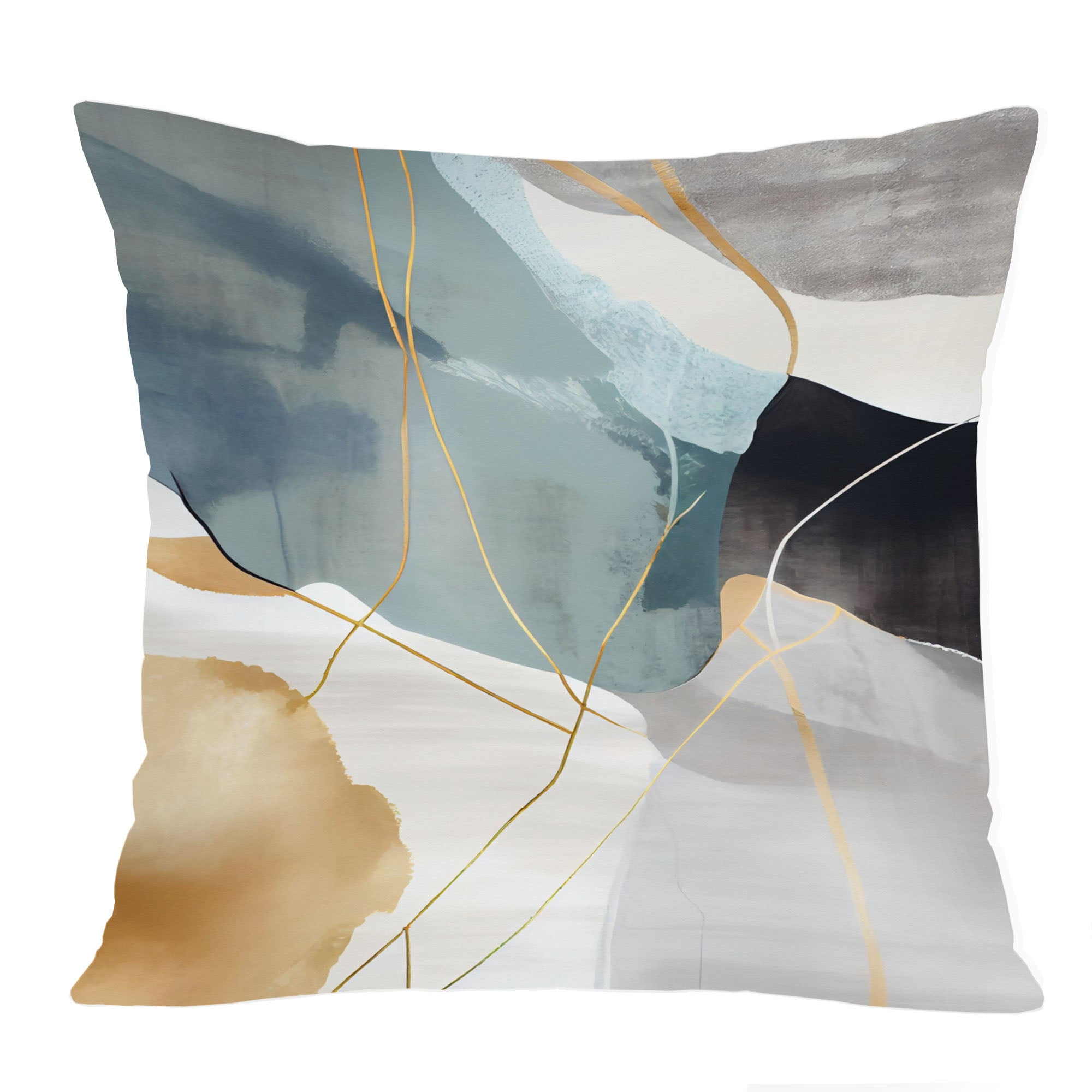 Ethan Taylor Abstract Throw Pillow Soft Cushion Cover 'Scandinavian Dream I Paint Brush Strokes ...