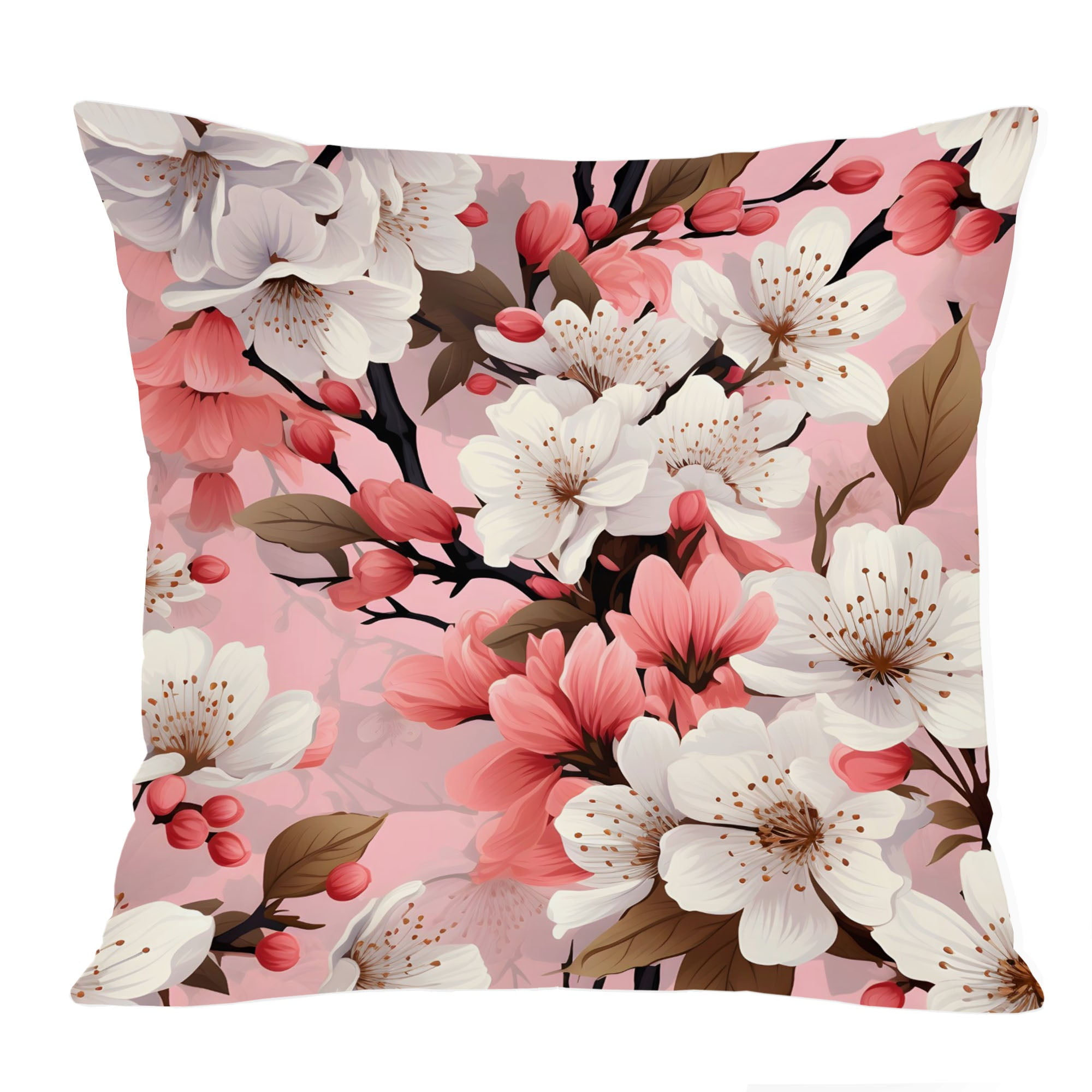 Ethan Taylor Floral Throw Pillow Soft Cushion Cover 'Japanese Zen ...
