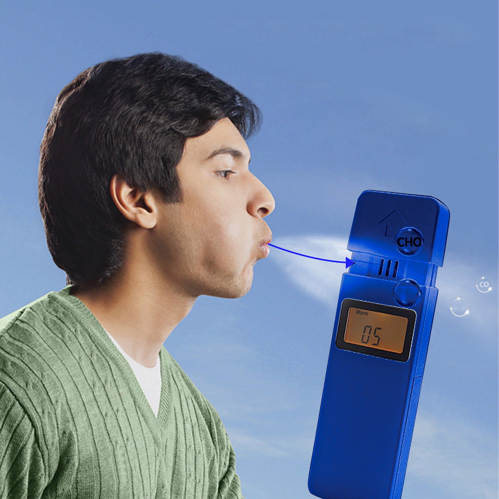 Ethanol Concentration Detector, Blow-Type, Mini Portable, Dry Battery Powered, High Accuracy (0 ...