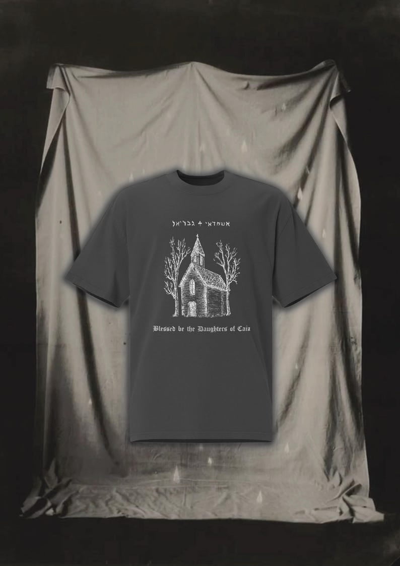 Ethel Cain Blessed Be The Daughters Of Cain Oversized Faded T-shirt ...