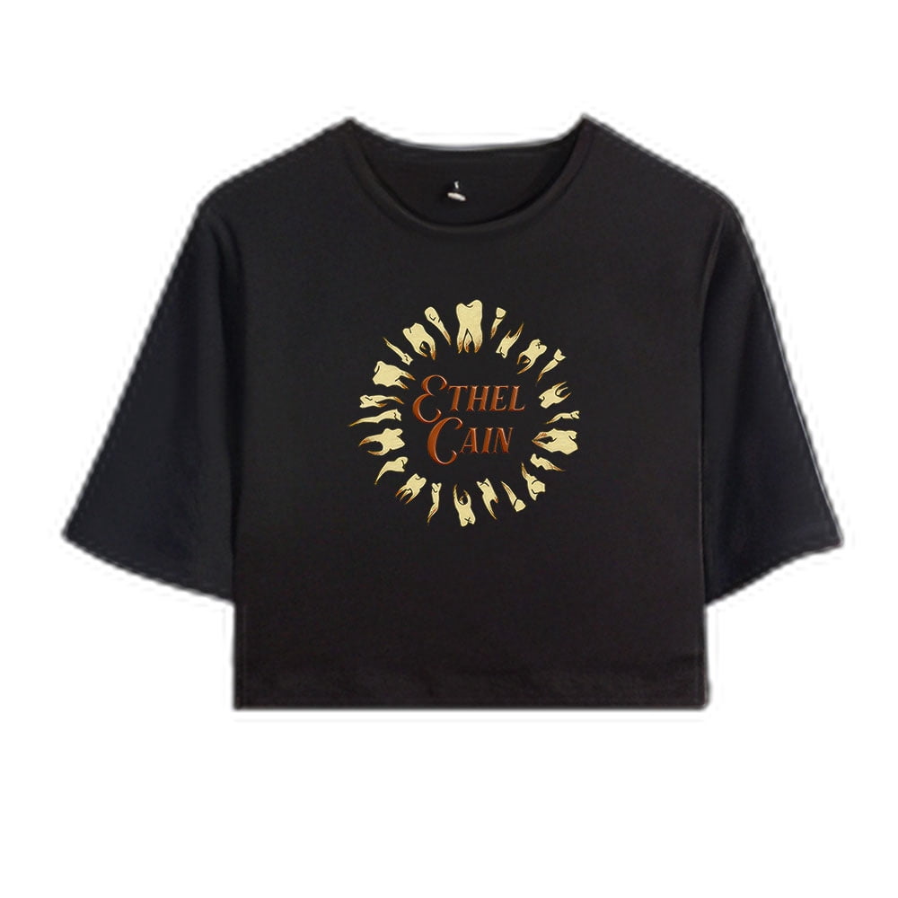 Ethel Cain Merch Teeth Wreath Lady T-Shirt For Women&Girls Midriff ...