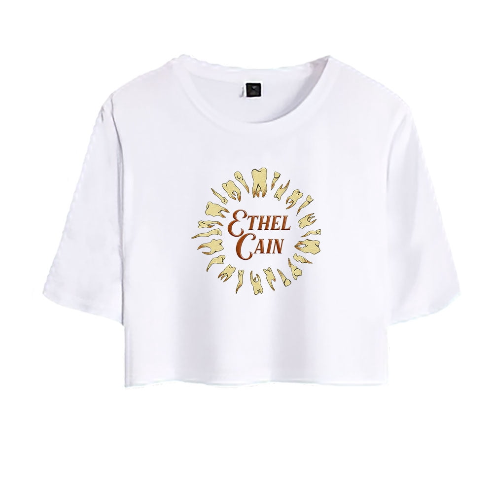 Ethel Cain Merch Teeth Wreath Lady T-Shirt For Women&Girls Midriff ...
