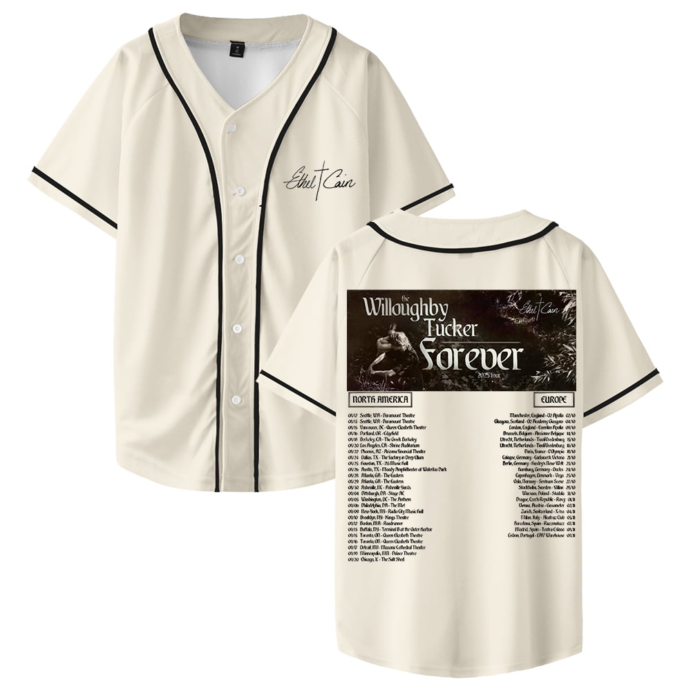 Ethel Cain The Willoughby Tucker Forever Tour Baseball Jersey Short Sleeve Shirts Women Men ...
