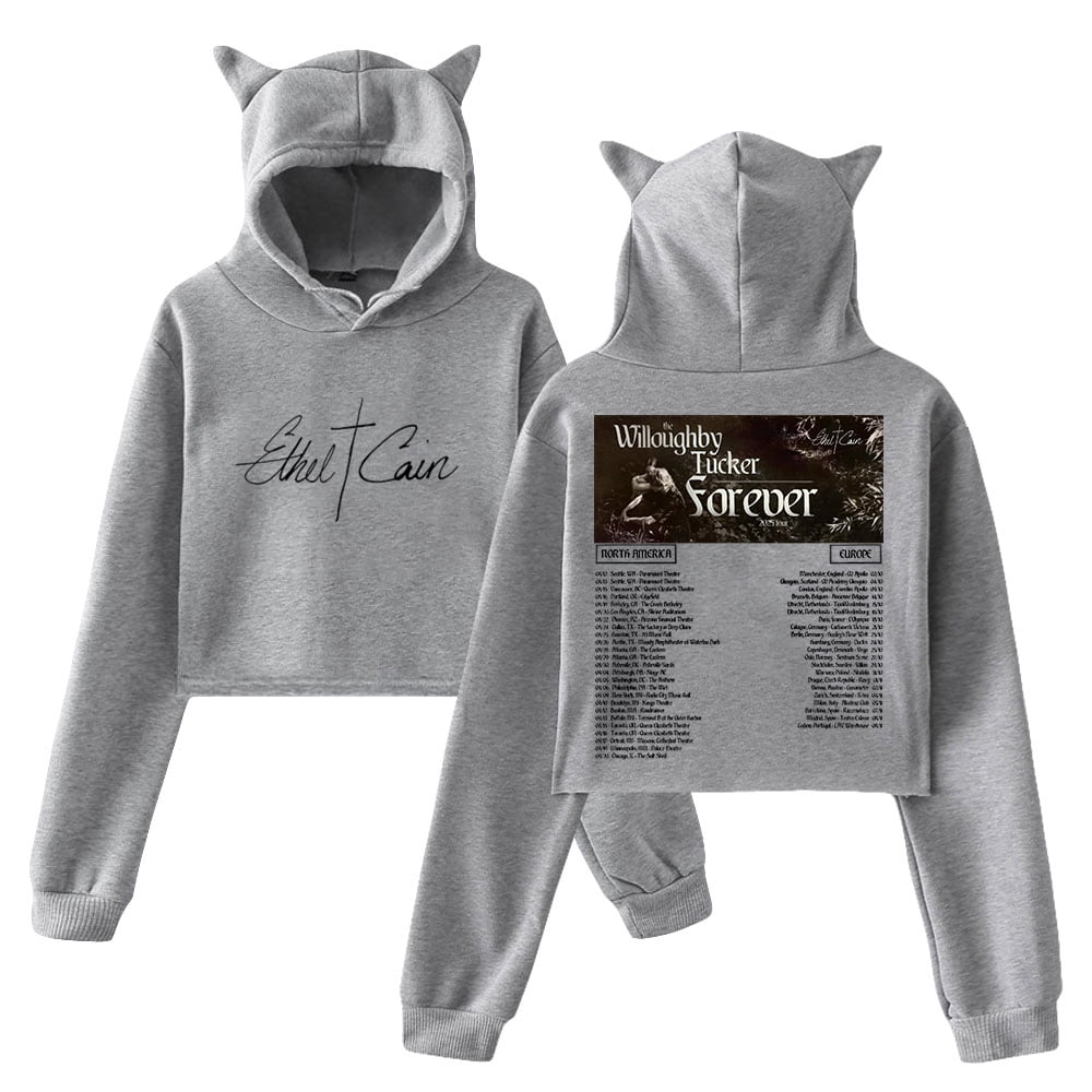 Ethel Cain The Willoughby Tucker Forever Tour Cat Ears Crop Top Long ...