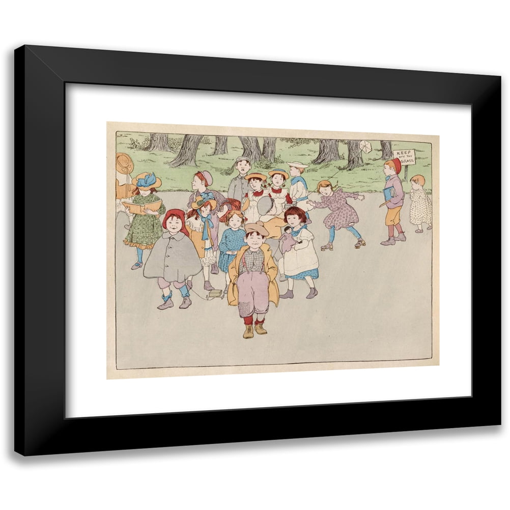 Ethel Mars 24x19 Black Modern Framed Museum Art Print Titled - Children ...