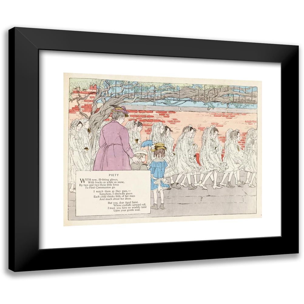 Ethel Mars 24x19 Black Modern Framed Museum Art Print Titled - Piety ...