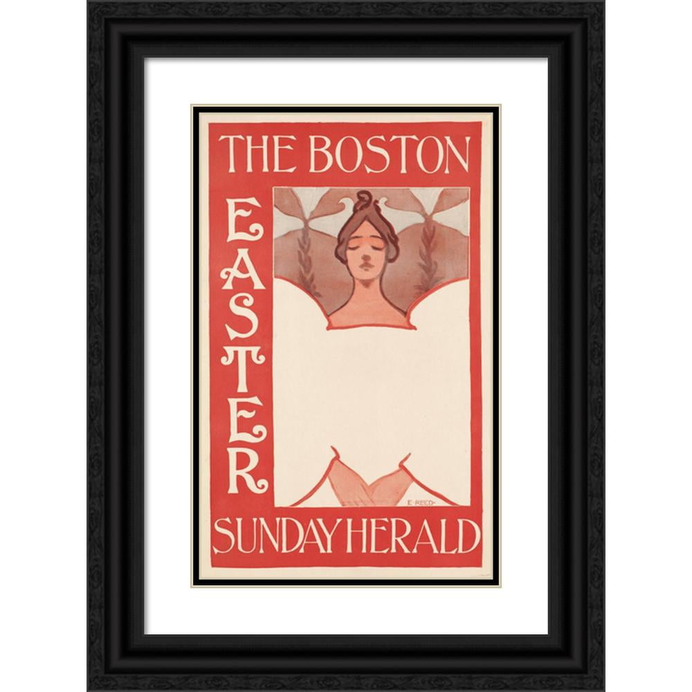 Ethel Reed 11x14 Black Ornate Wood Framed Double Matted Museum Art ...
