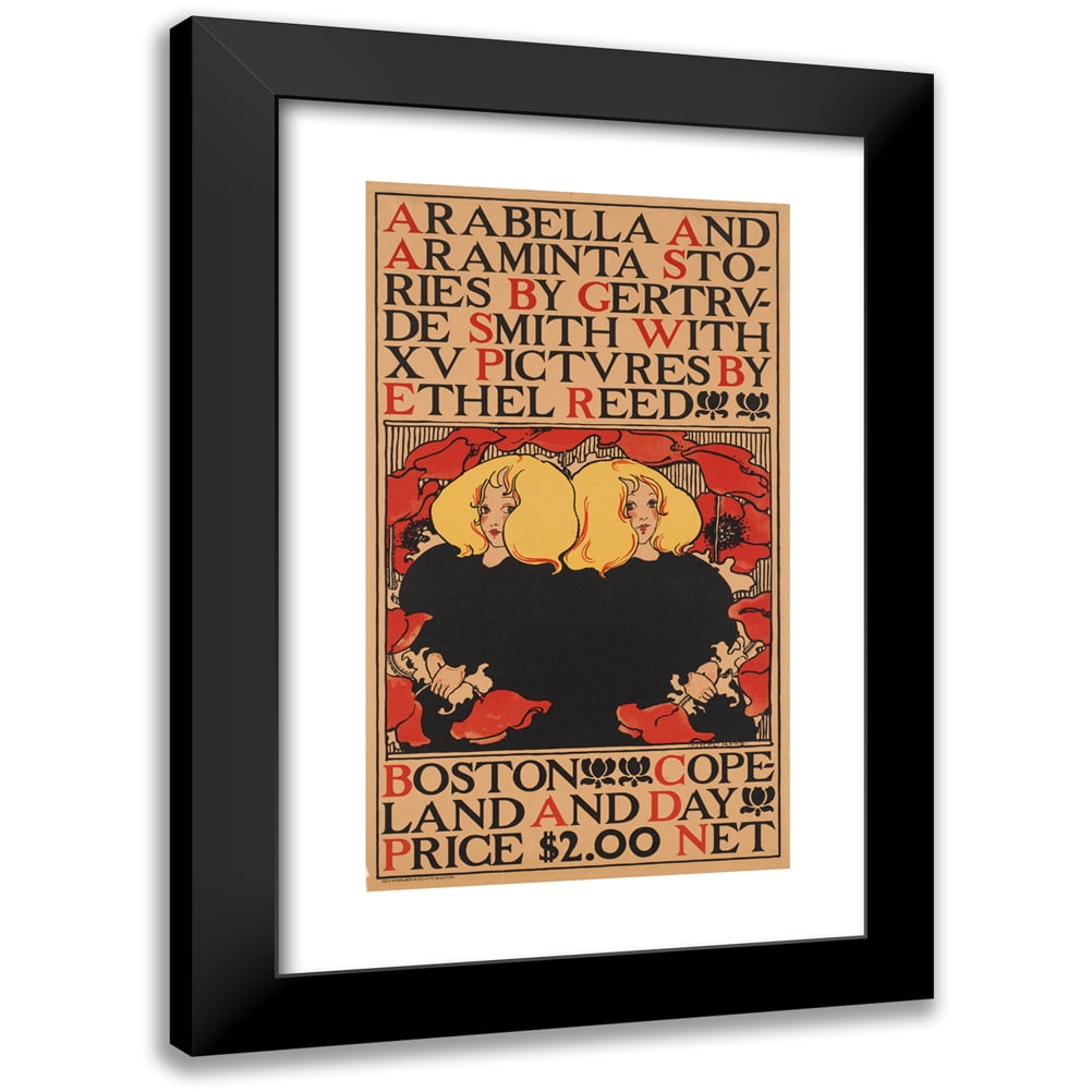 Ethel Reed 12x18 Black Modern Framed Museum Art Print Titled - Arabella and Araminta Stories by ...