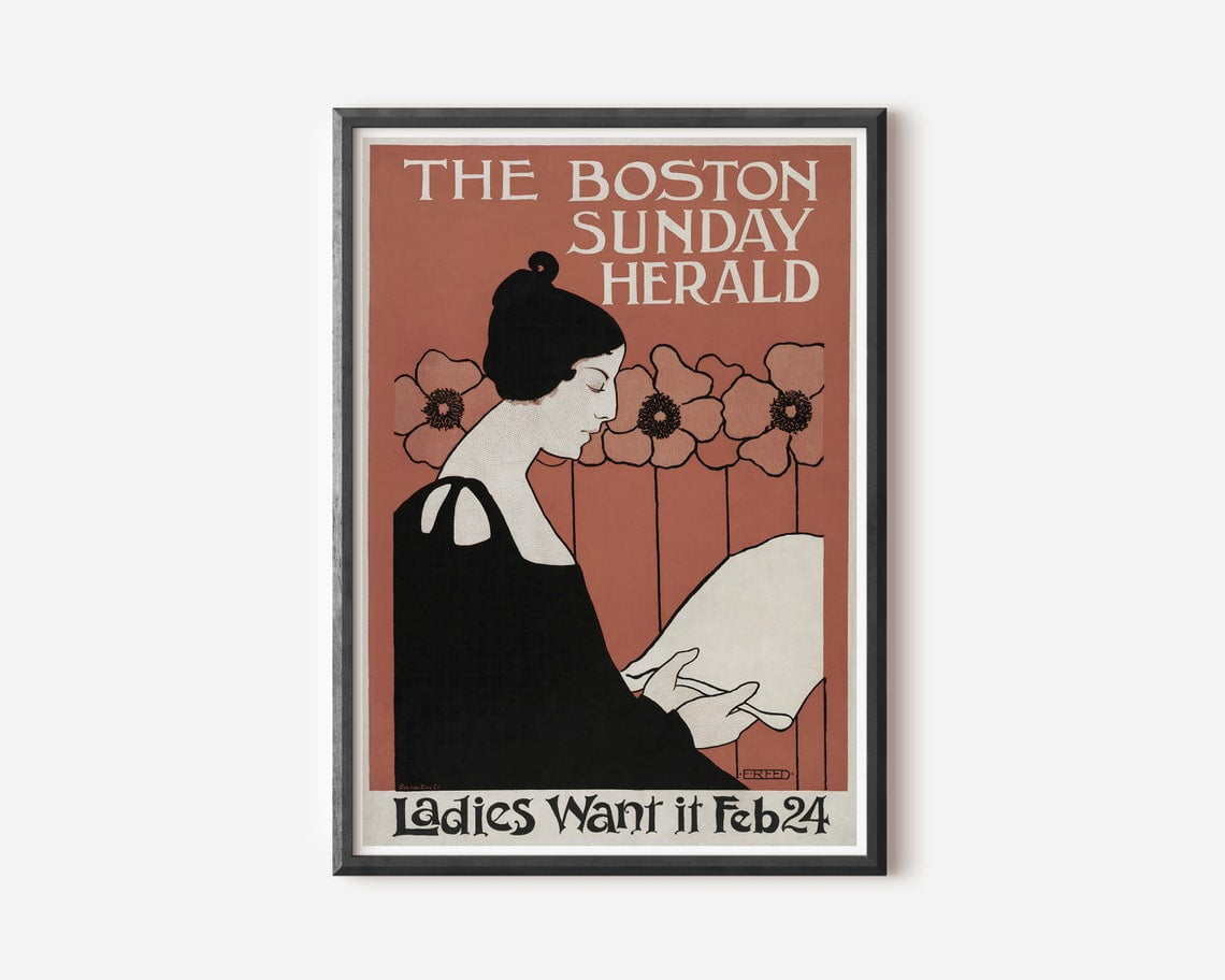 Ethel Reed Wall Art Print, Modern Art Poster, Vintage Exhibition Print ...