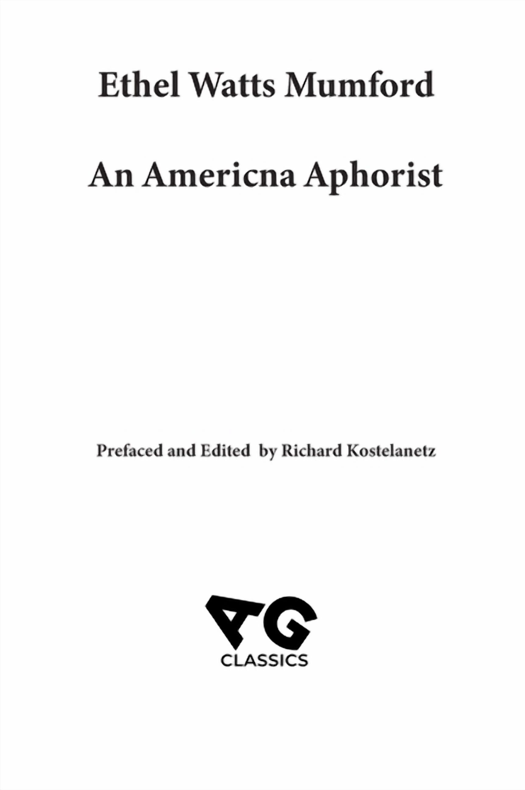 Ethel Watts Mumford: An American Aphorist, (Hardcover) - Walmart.com