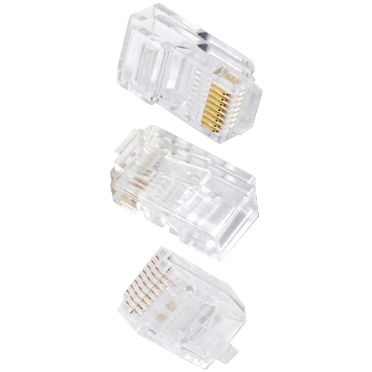 Ethereal C6t 8-pin Cat-6 Crimp Connectors, 50-pack - Walmart.com
