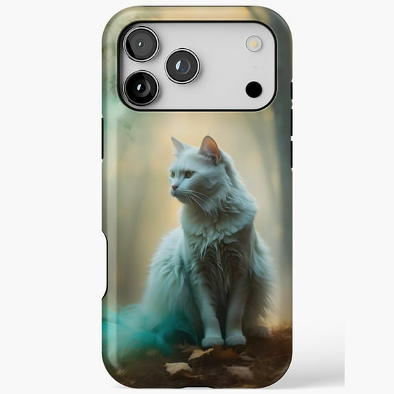 Ethereal Cat Art Protective Cover for iPhone 11 12 13 14 15 16 17 Pro ...