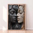 Ethereal Duality Art Surreal d Faces Print Abstract Emotional Wall Art ...