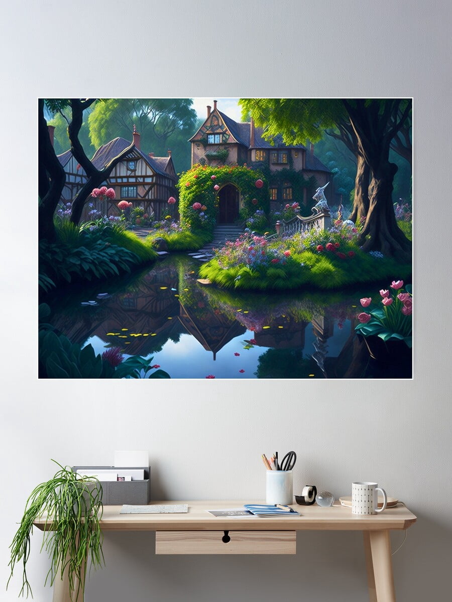 Ethereal Embrace Poster Wall Art, Modern Wall Decor For Living Room ...