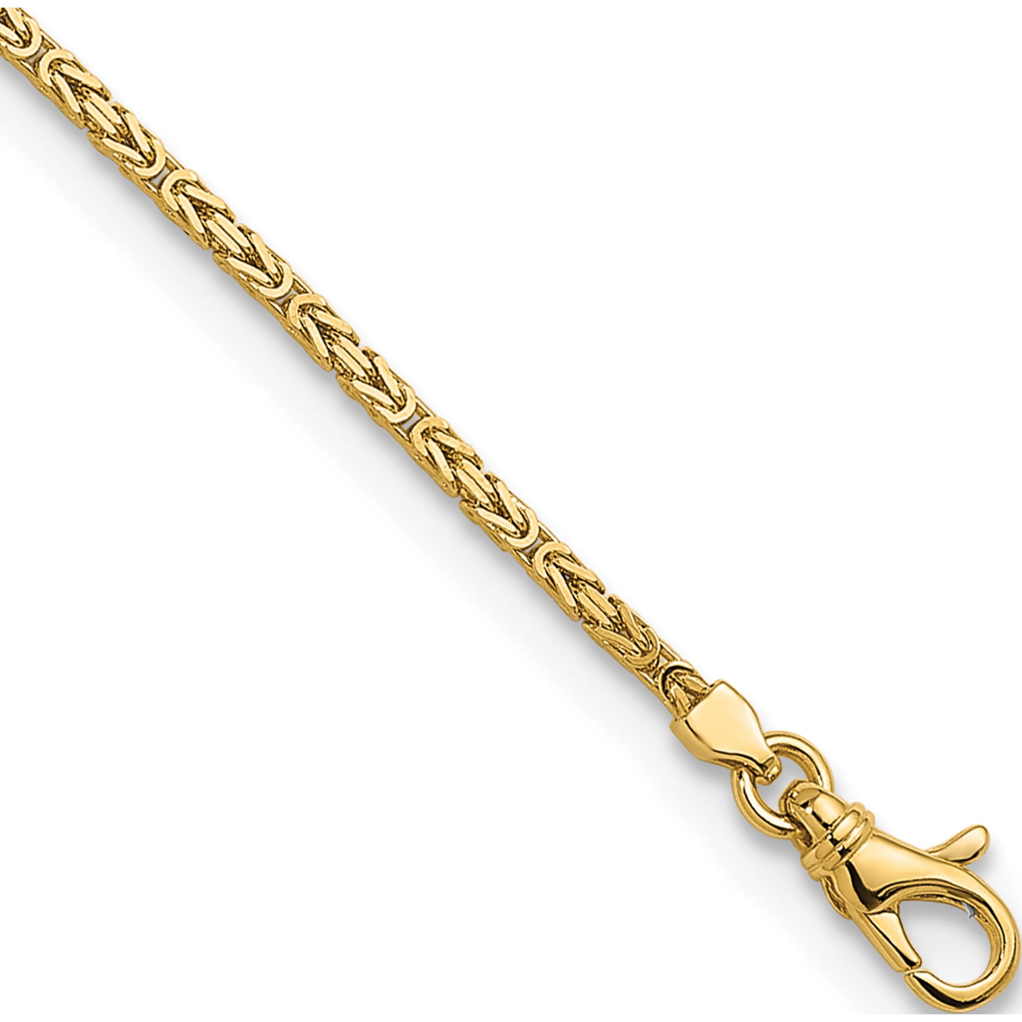 Ethereal Exquisite Flawless Herco 14K Polished 2.0mm Solid Byzantine 8 ...