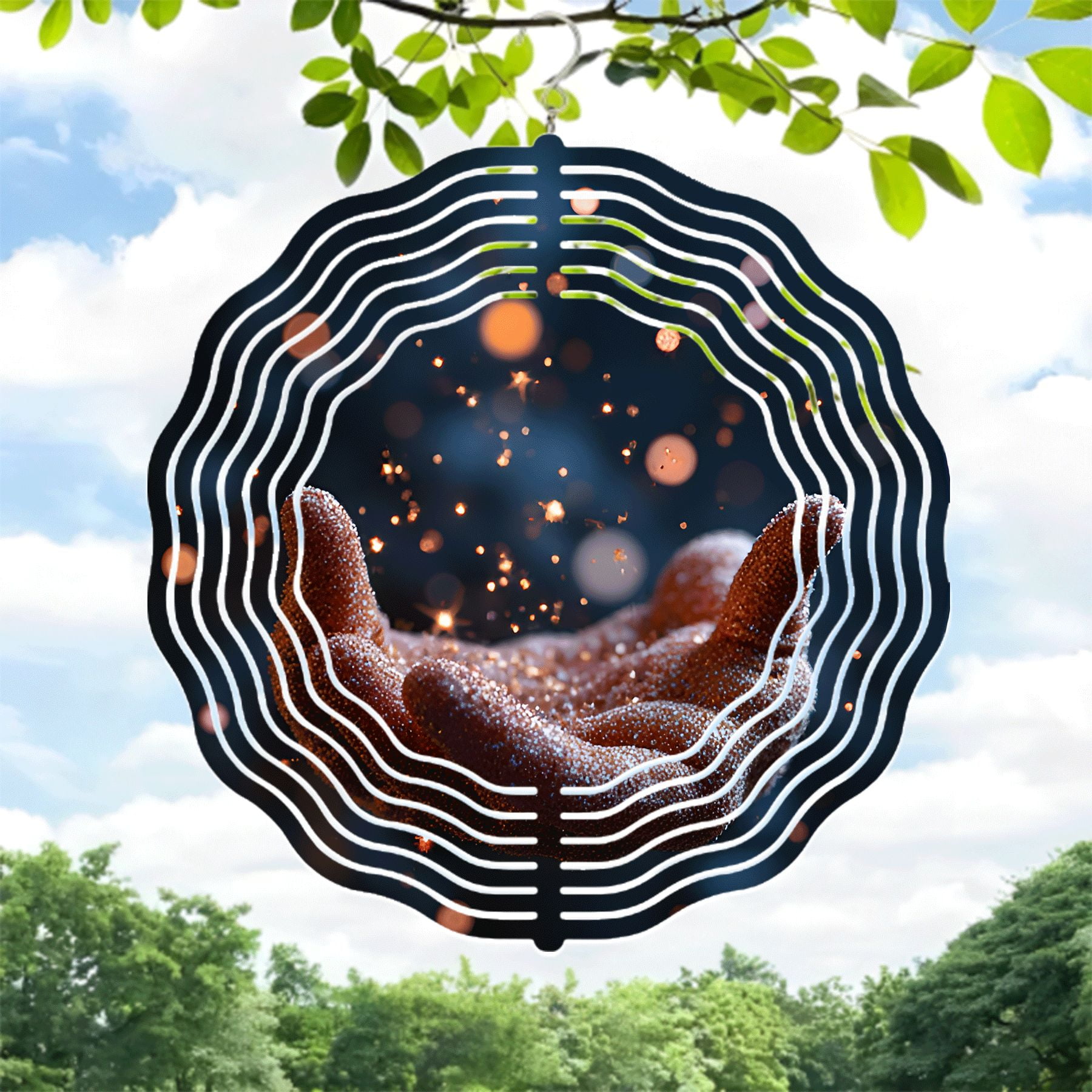 Ethereal Metal Hanging Wind Spinners & Chimes for Garden - Intricate ...
