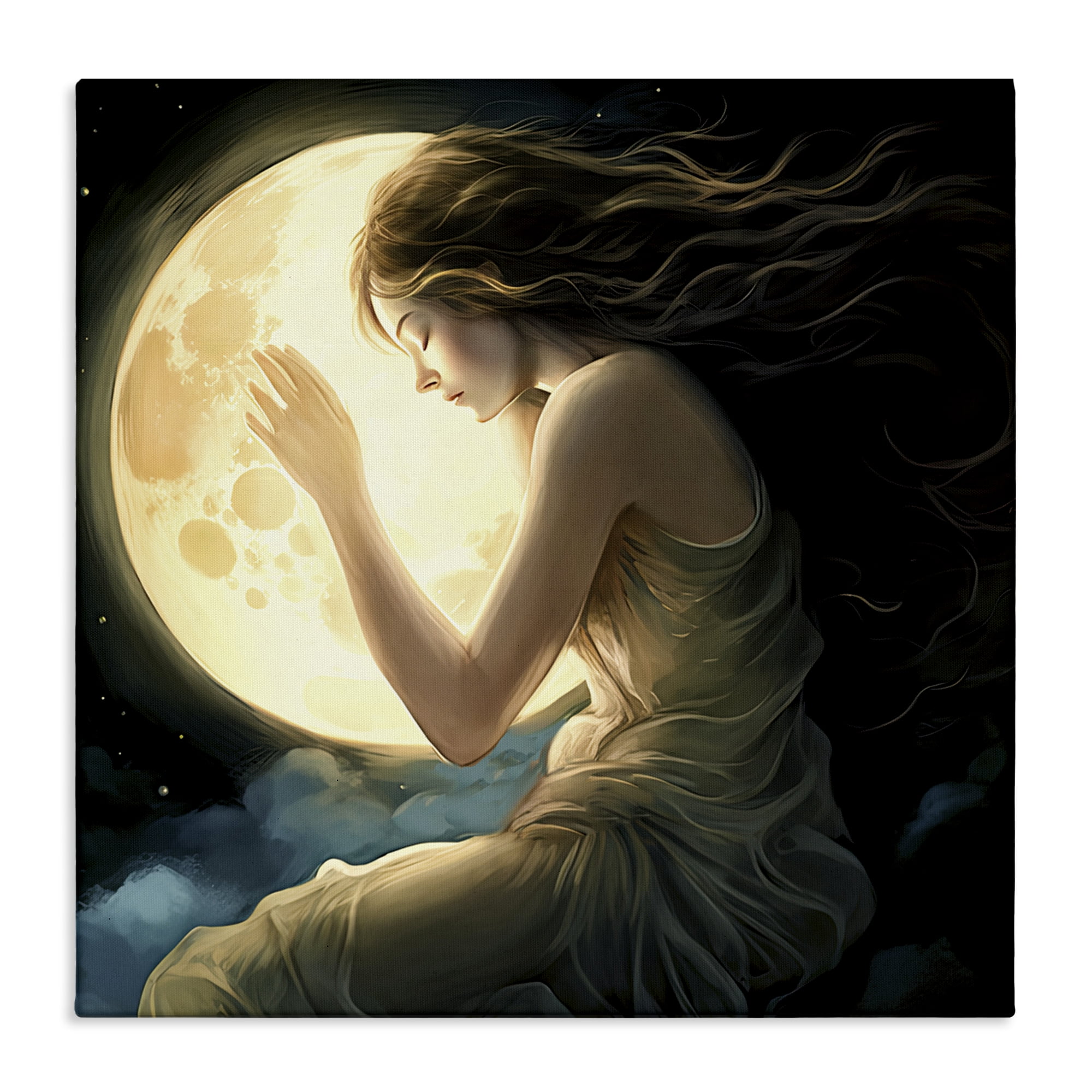 Ethereal Moon Love Canvas Wall Art, design by Sasha - Walmart.com