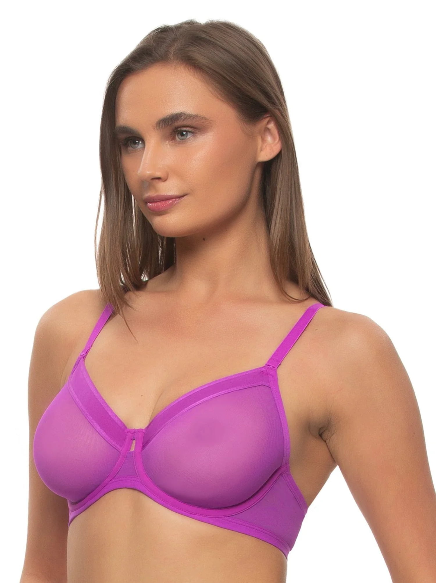 Ethereal Sheer Mesh Unlined Underwire Bra - Walmart.com
