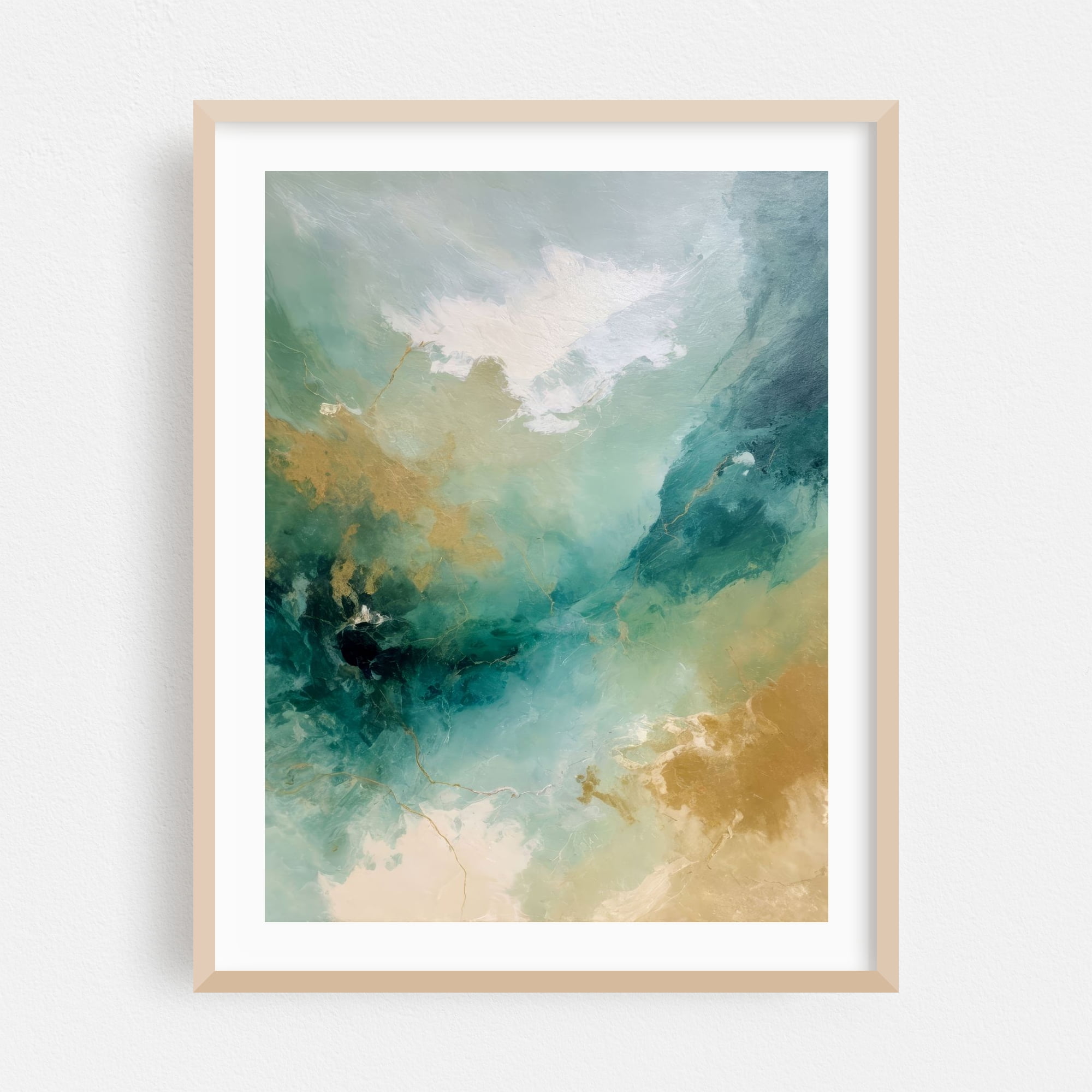 Ethereal Veil - Digital Art Abstract Modern Art Ocean Coastal Pastel ...