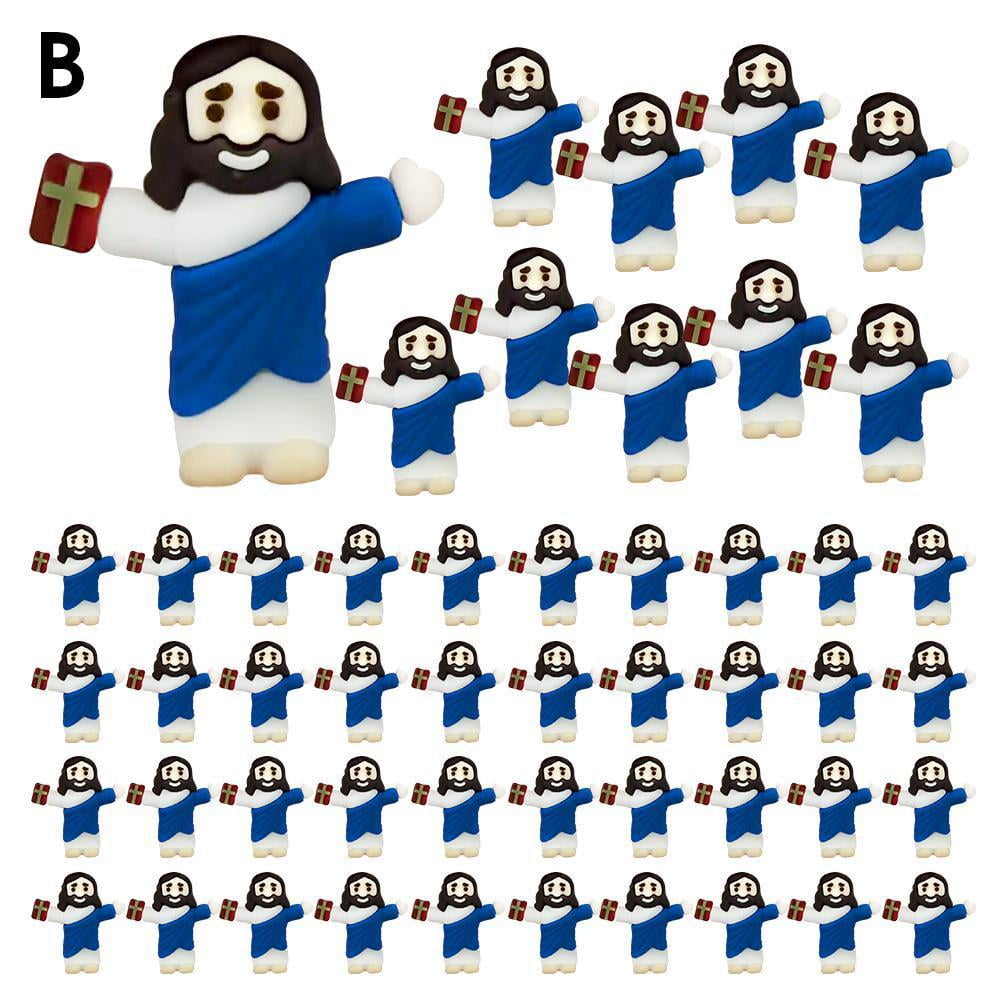 EtherealEdge 50 Pack Mini Jesu s Figurines Bulk with Bible Little s ...