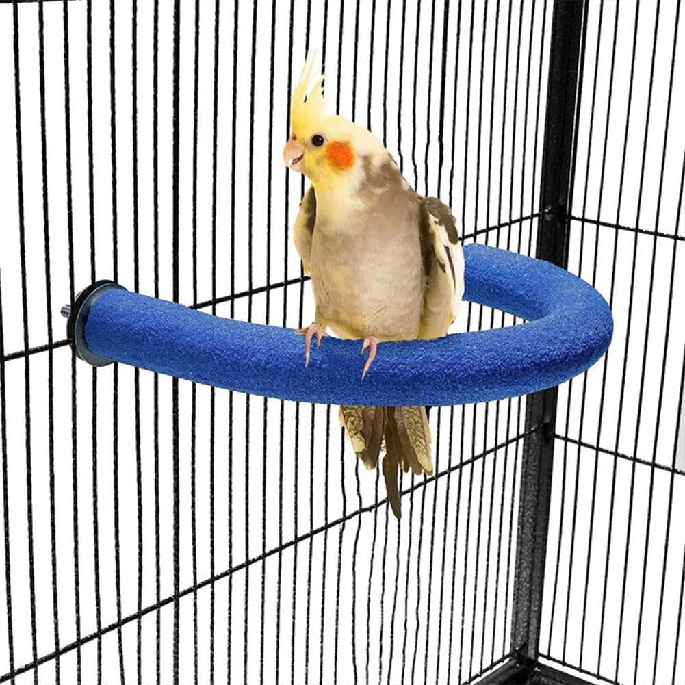 EtherealEdge Bird Perch Stand,U Shape Quartz Sands Parrot Perch Stand ...